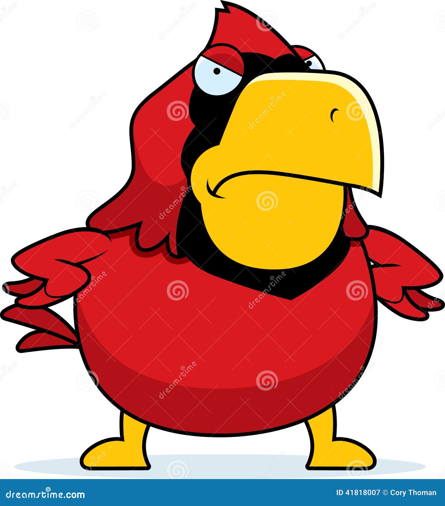 Angry Cartoon Cardinal stock vector. Illustration of cartoon - 41818007
