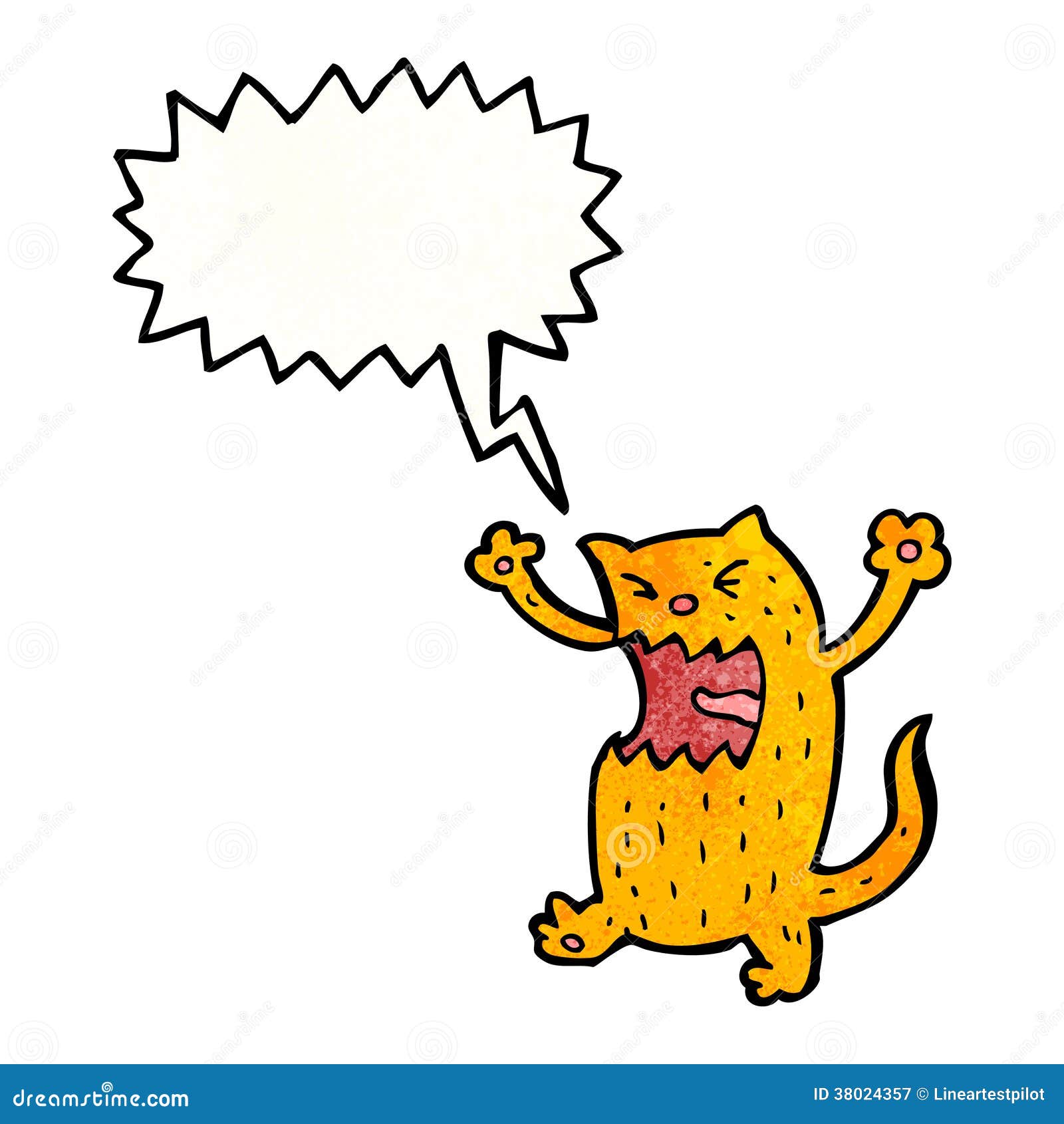 Angry cartoon cat stock vector. Illustration of angry - 38024357