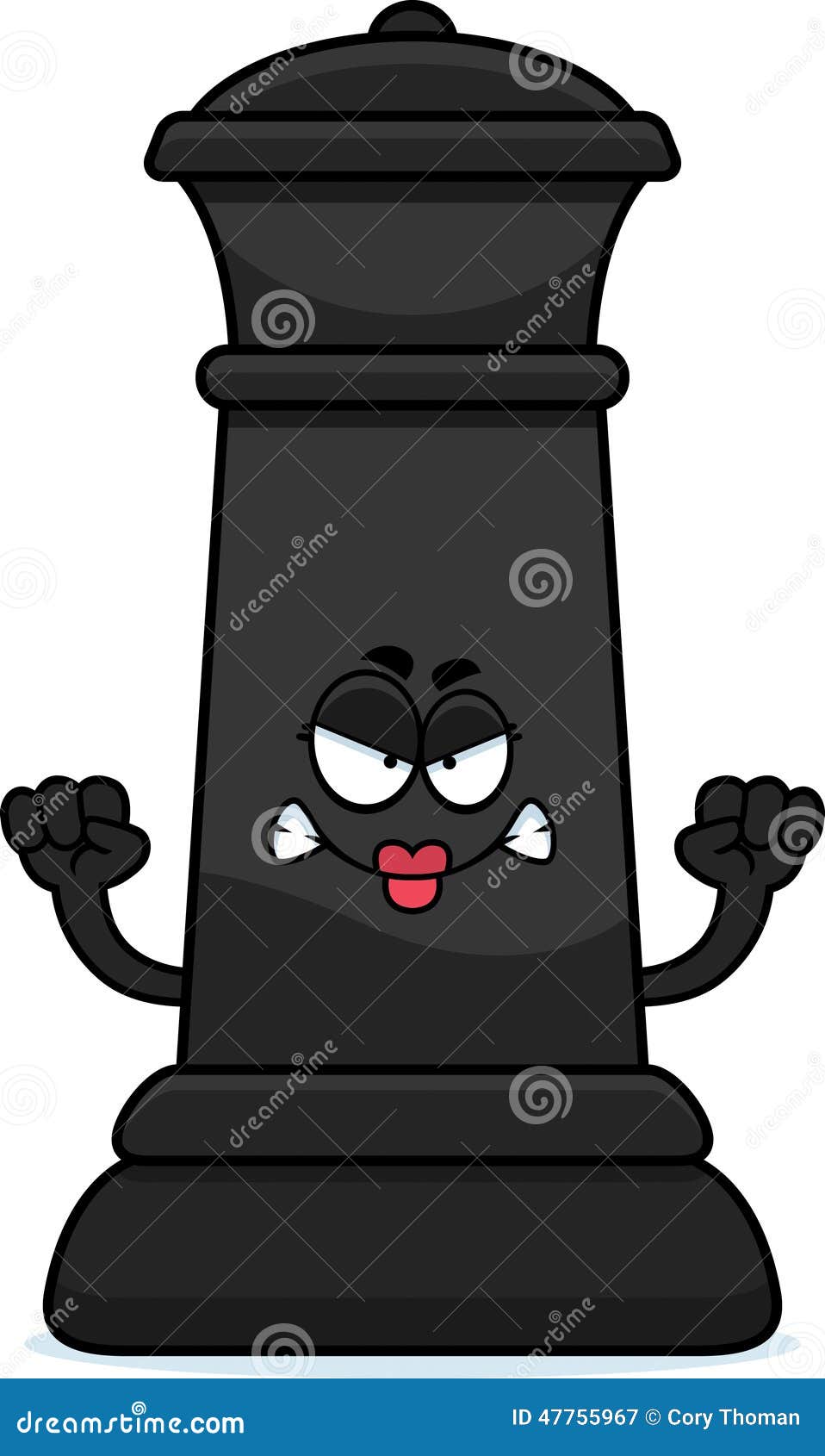 Angry Cartoon Chess Queen stock vector. Illustration of angry - 47755967