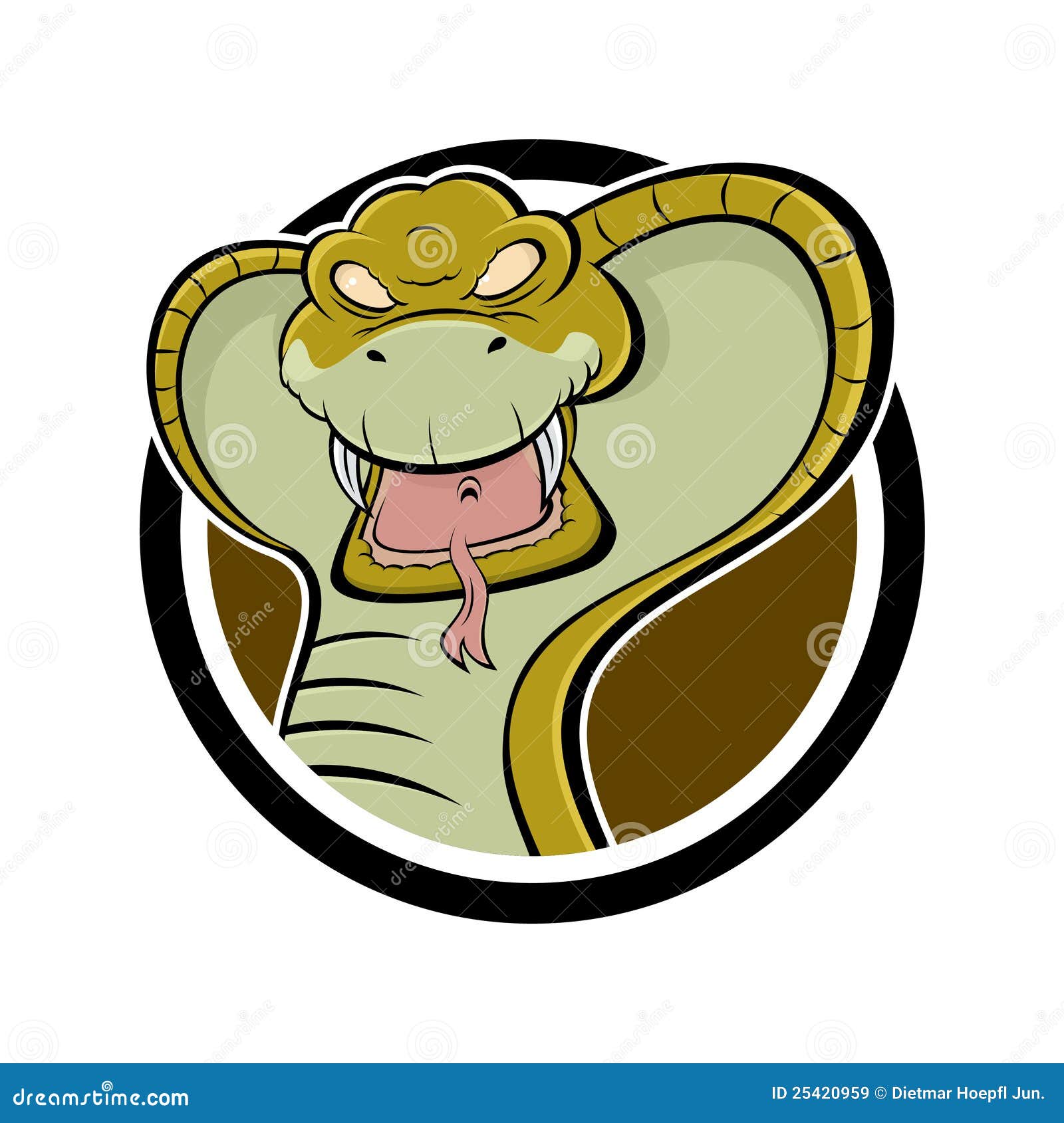 Angry Cartoon Snake
