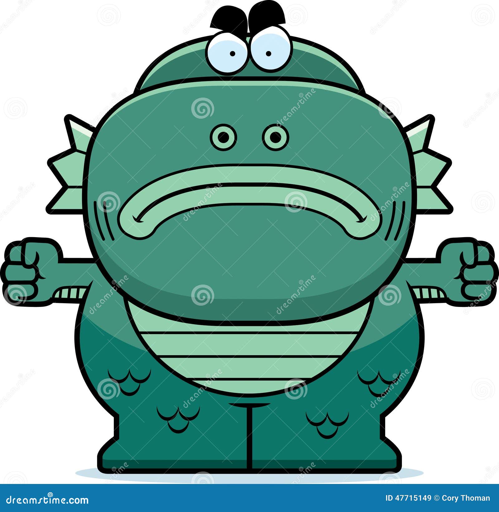 Angry Cartoon Creature stock vector. Illustration of clip - 47715149