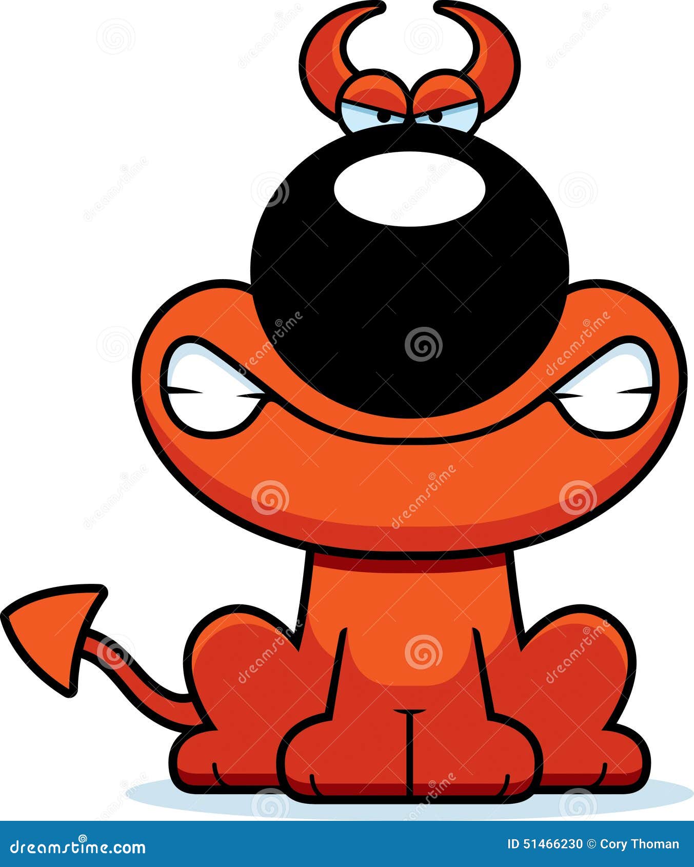 Angry Cartoon Devil stock vector. Illustration of cartoon - 51466230