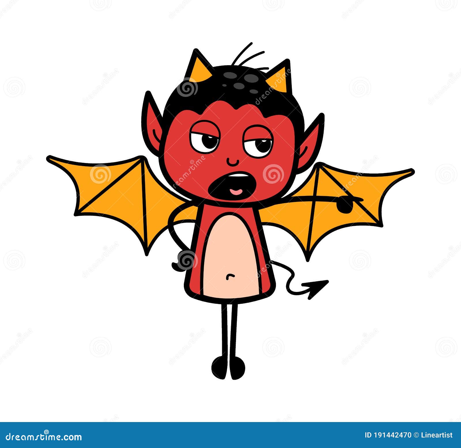 Angry Cartoon Devil Shouting Stock Illustration - Illustration of ...