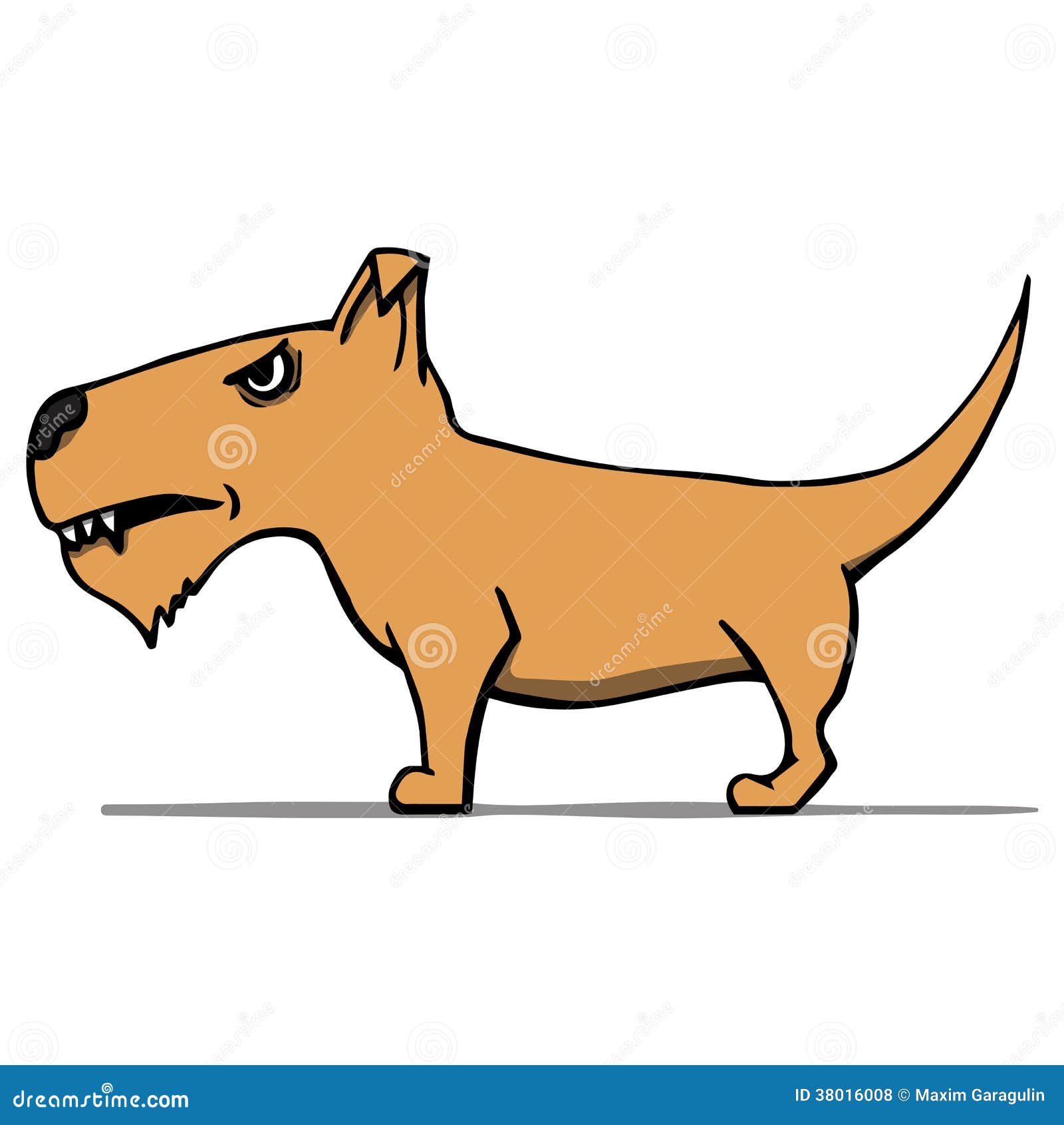 Angry Cartoon Dog. Vector Illustration Stock Vector - Illustration of ...