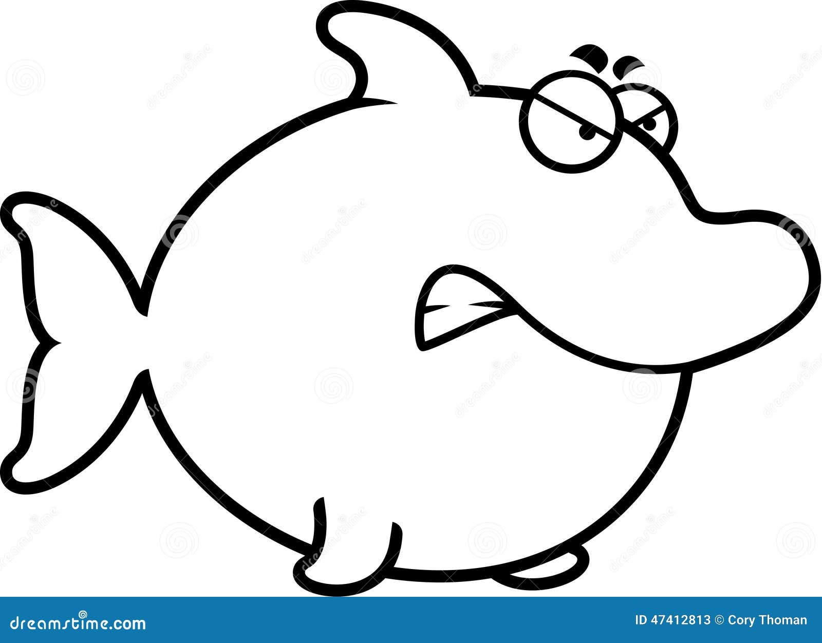 Angry Cartoon Dolphin stock vector. Illustration of upset - 47412813