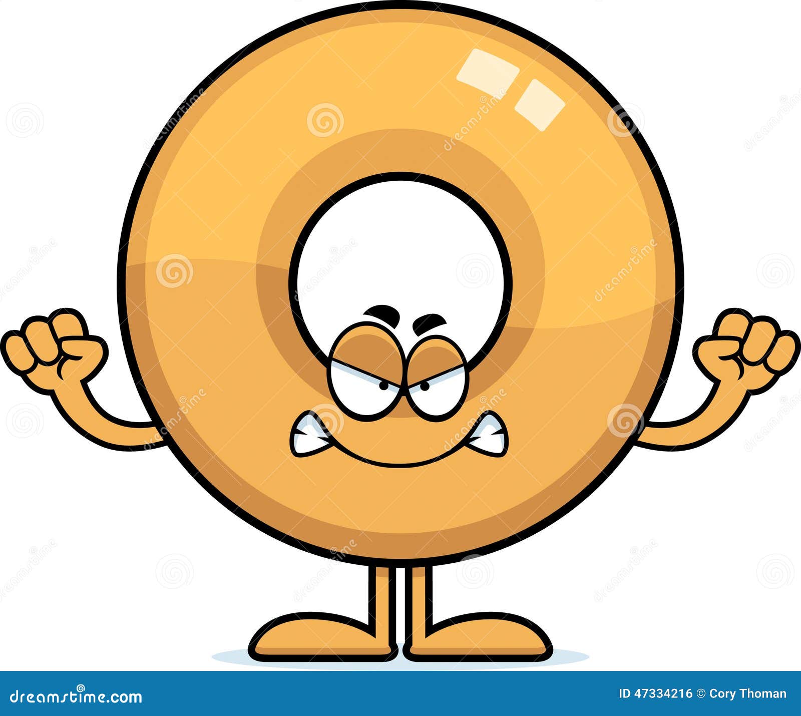 Angry Cartoon Doughnut stock vector. Illustration of doughnut - 47334216