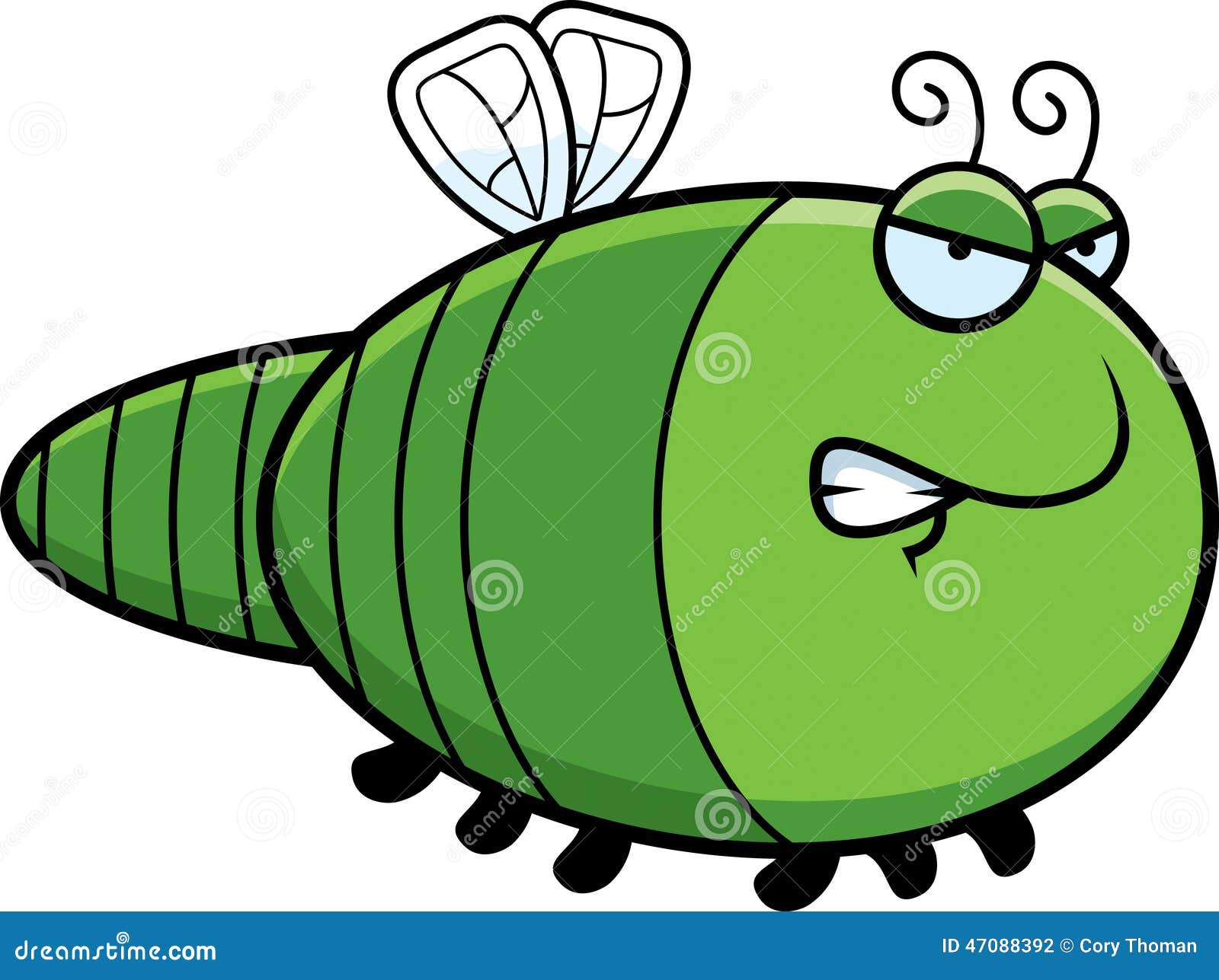 Angry Cartoon Dragonfly stock vector. Illustration of pest - 47088392