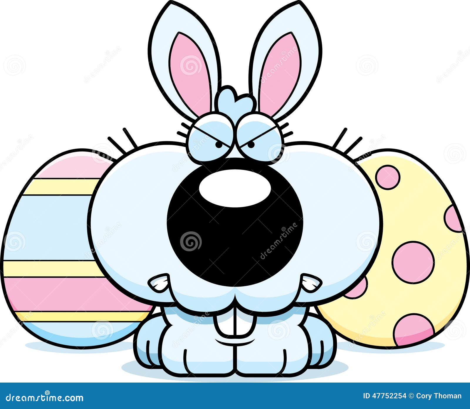 Angry Cartoon Easter Bunny stock vector. Illustration of cartoon - 47752254
