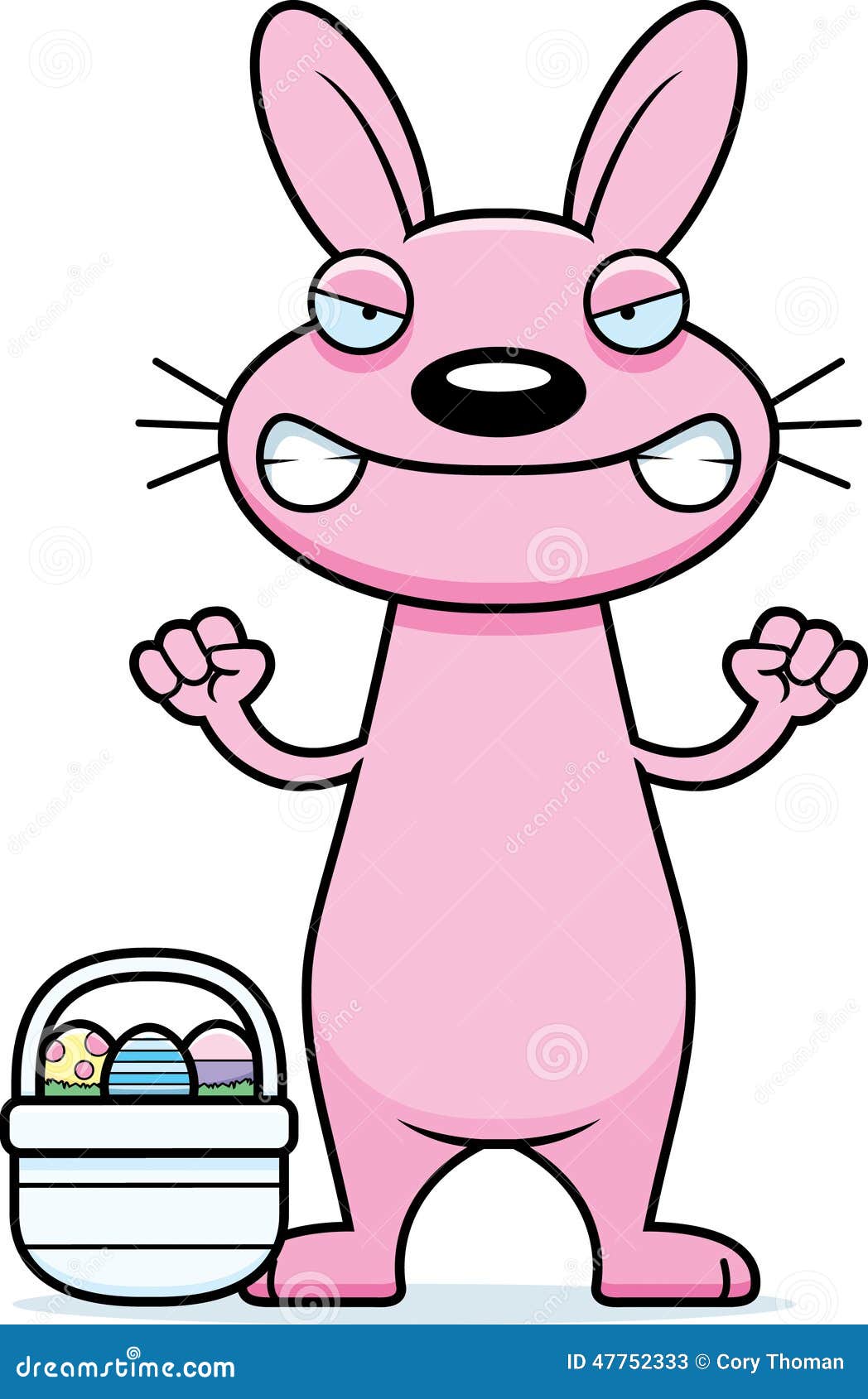 Angry Cartoon Easter Bunny stock vector. Illustration of frown - 47752333