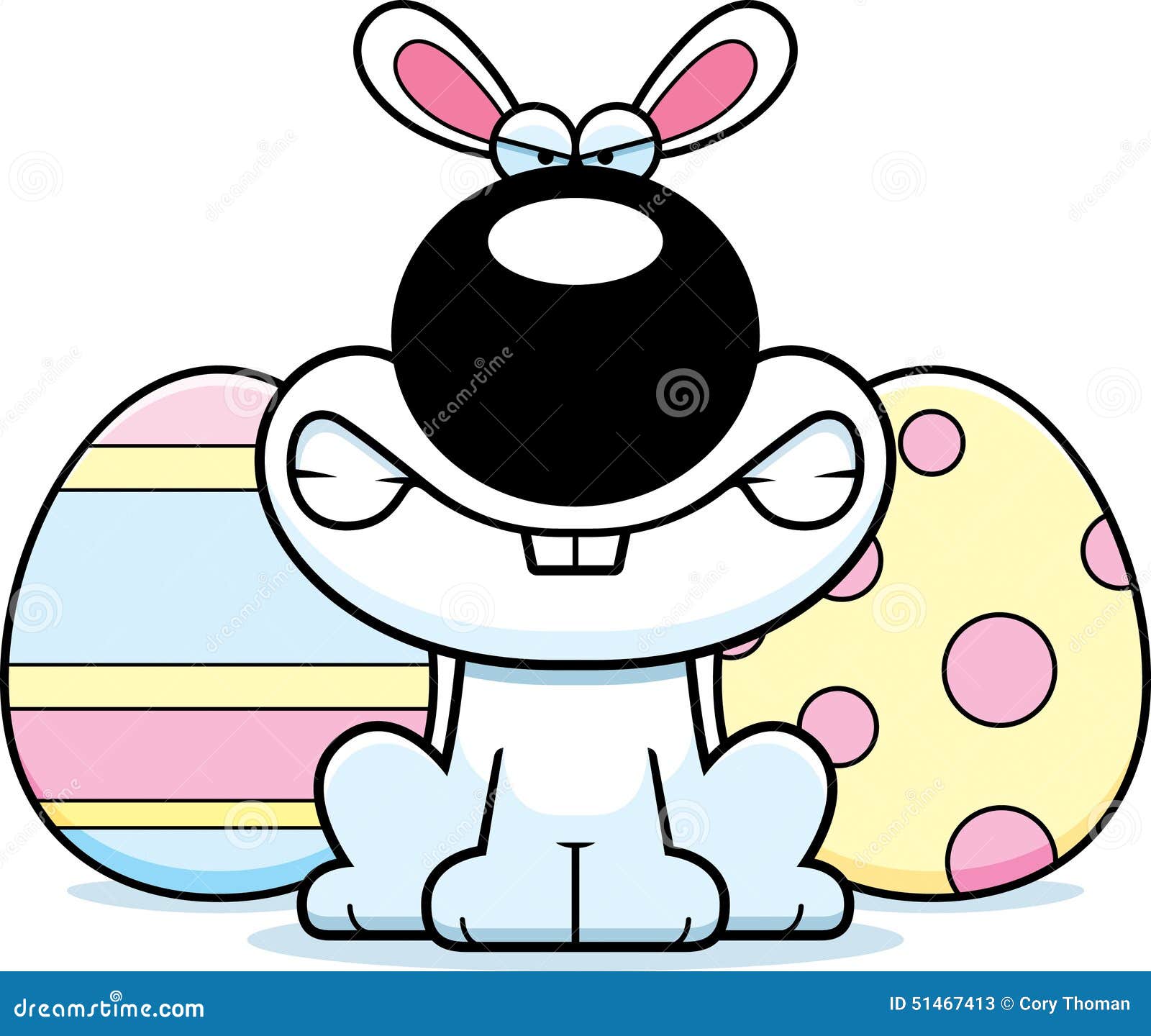 Angry Cartoon Easter Bunny stock vector. Illustration of eggs - 51467413