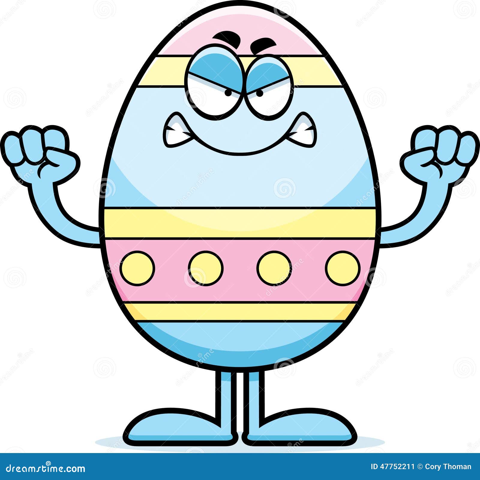 Angry Cartoon Easter Egg stock vector. Illustration of clip - 47752211
