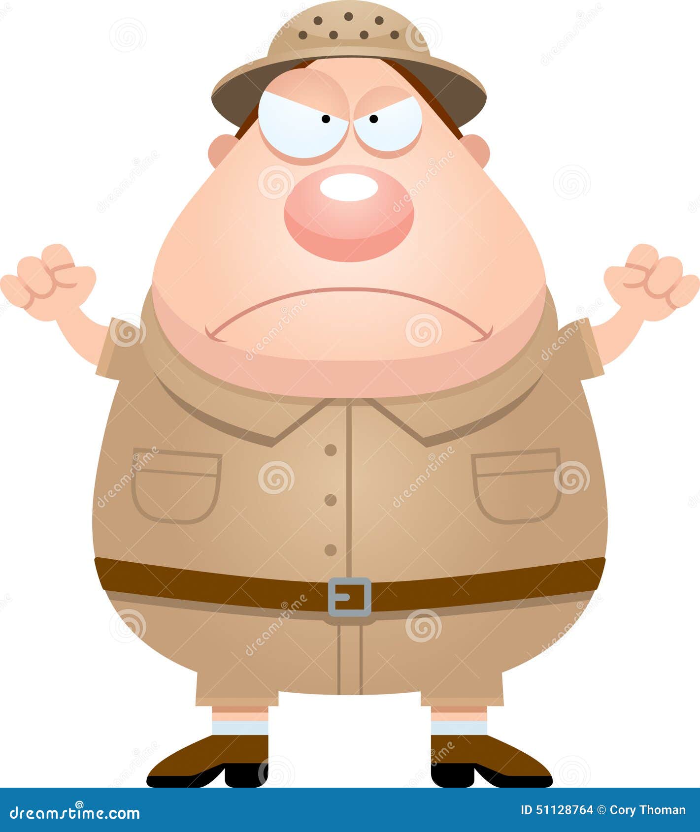 Angry Cartoon Explorer stock vector. Illustration of graphic - 51128764