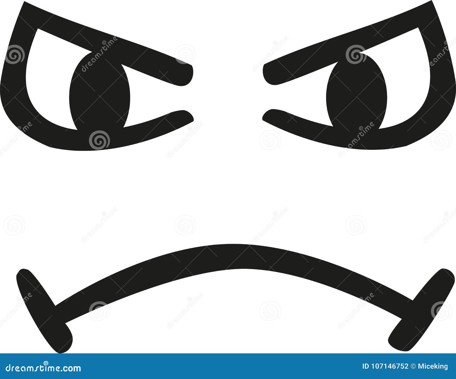 Angry cartoon face stock vector. Illustration of funny - 107146752