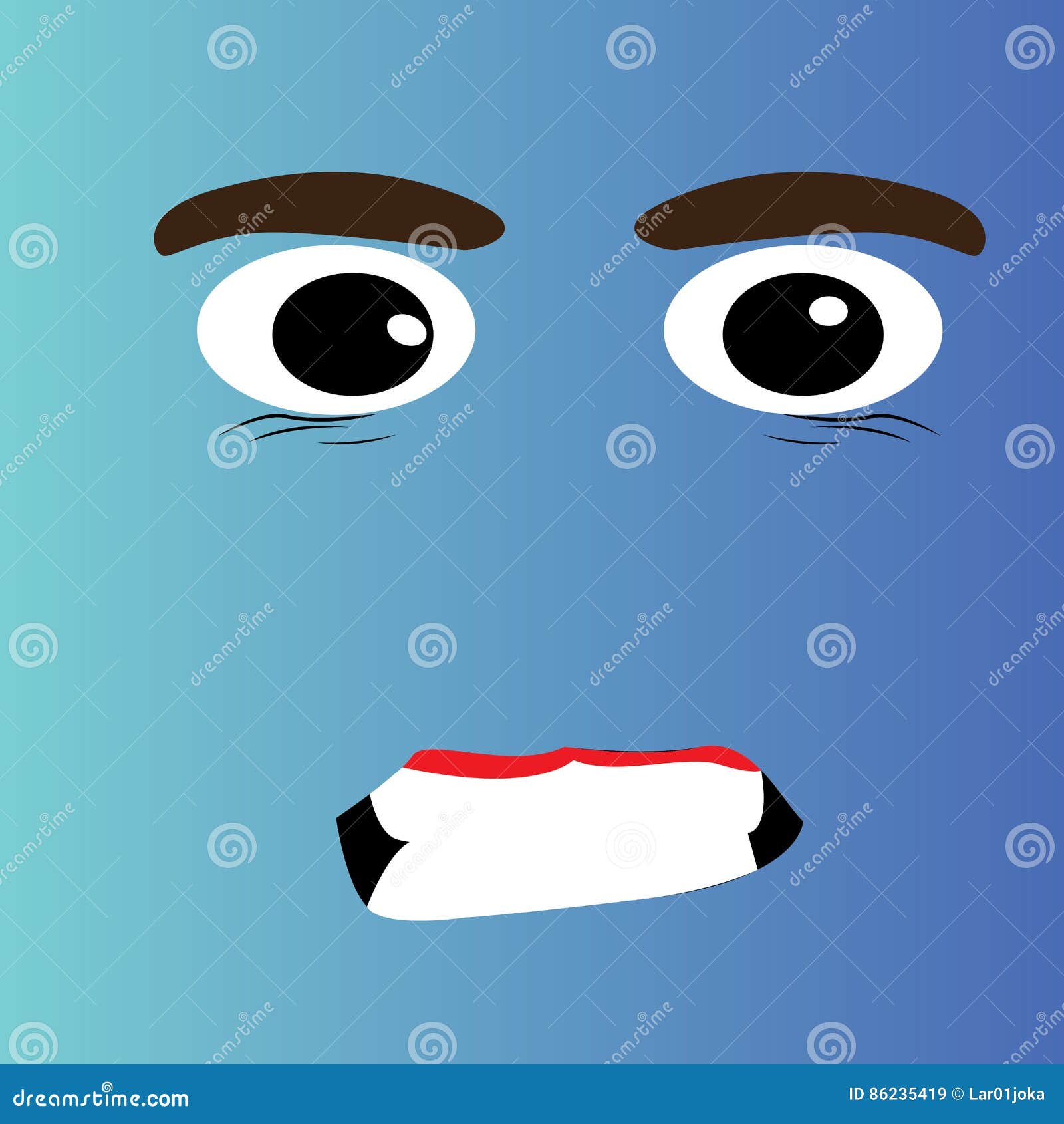 Angry cartoon face stock vector. Illustration of character - 86235419