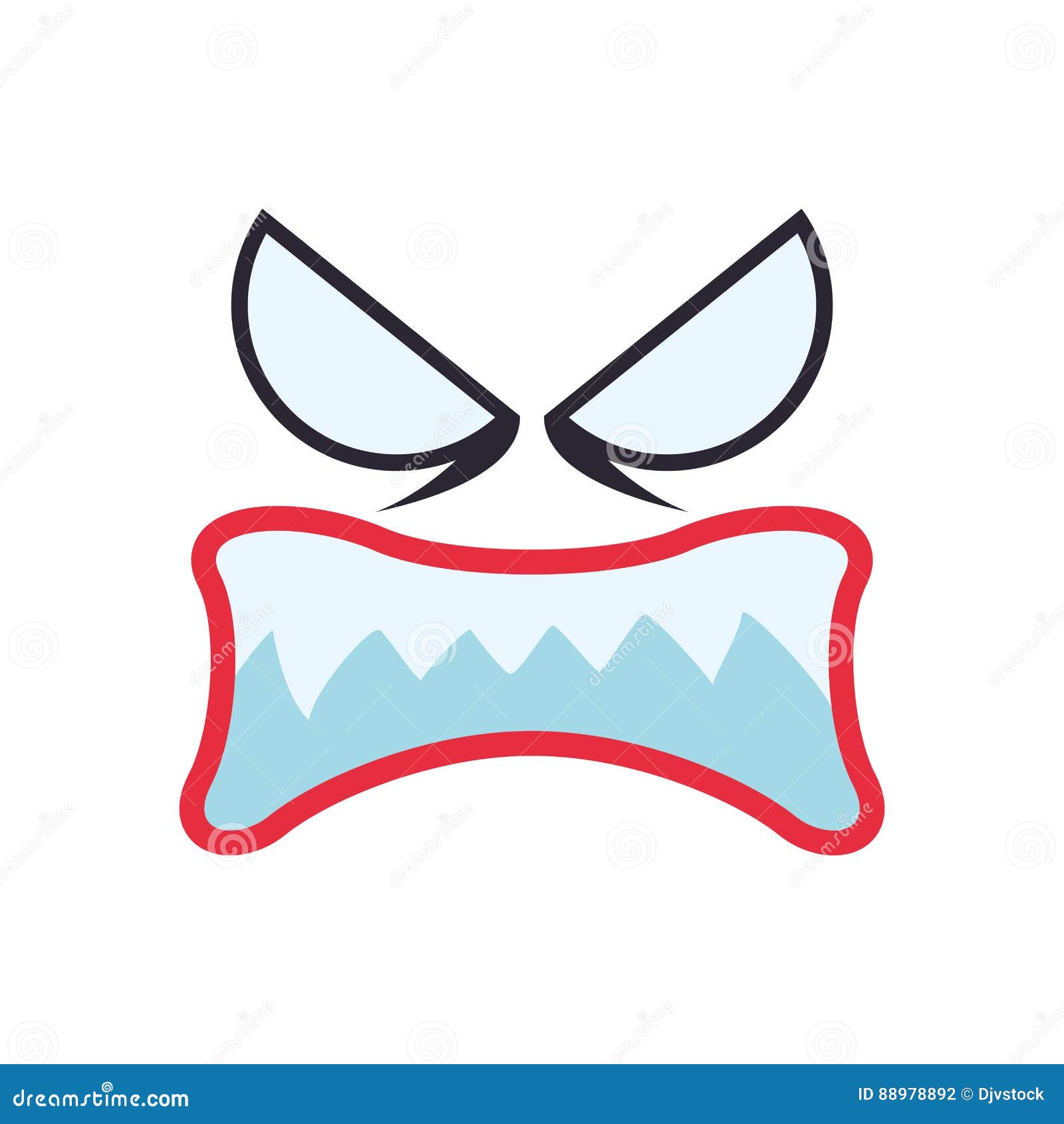 Angry cartoon face stock illustration. Illustration of isolated - 88978892