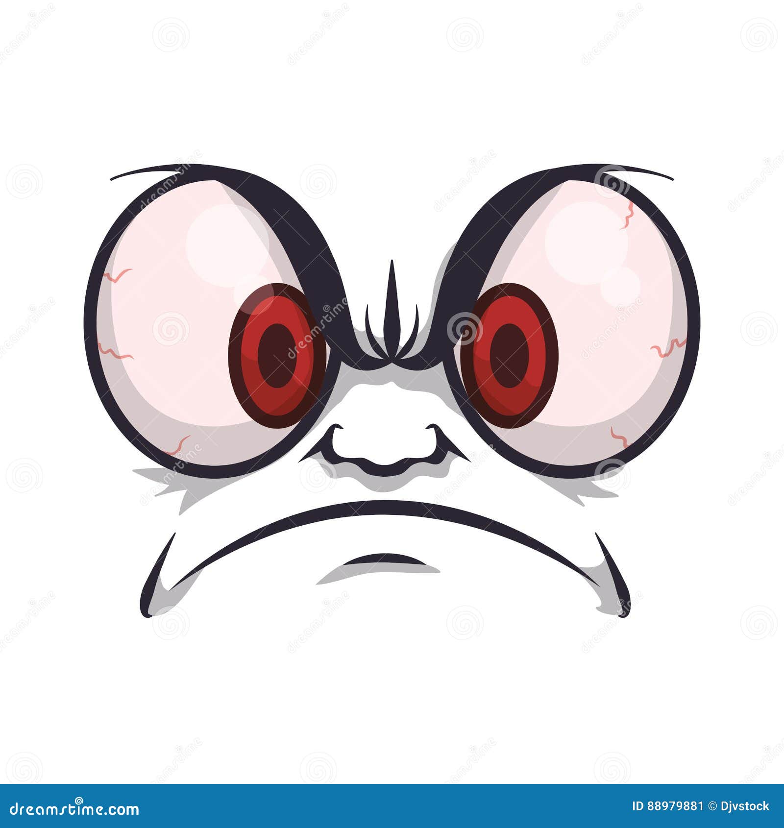 Angry cartoon face stock illustration. Illustration of shout - 88979881