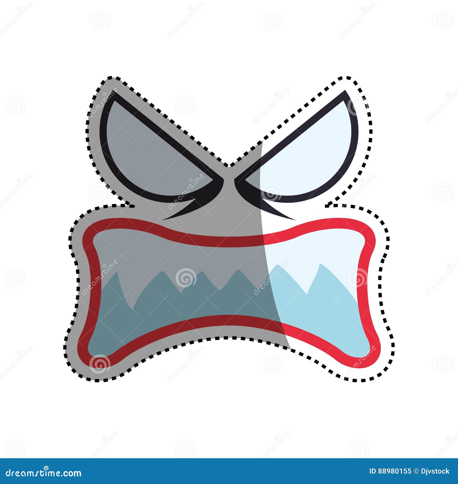 Angry cartoon face stock illustration. Illustration of icon - 88980155