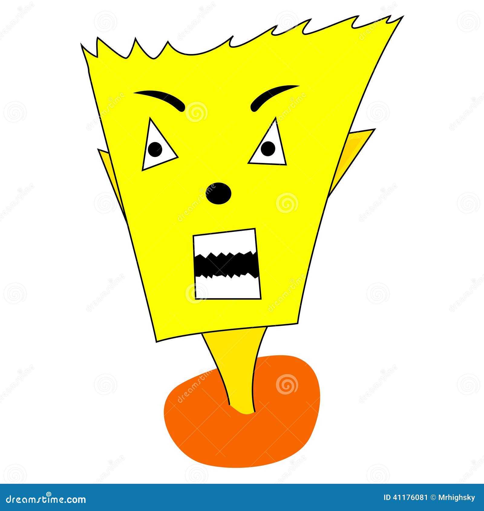 Angry Cartoon face stock vector. Illustration of cartoon - 41176081
