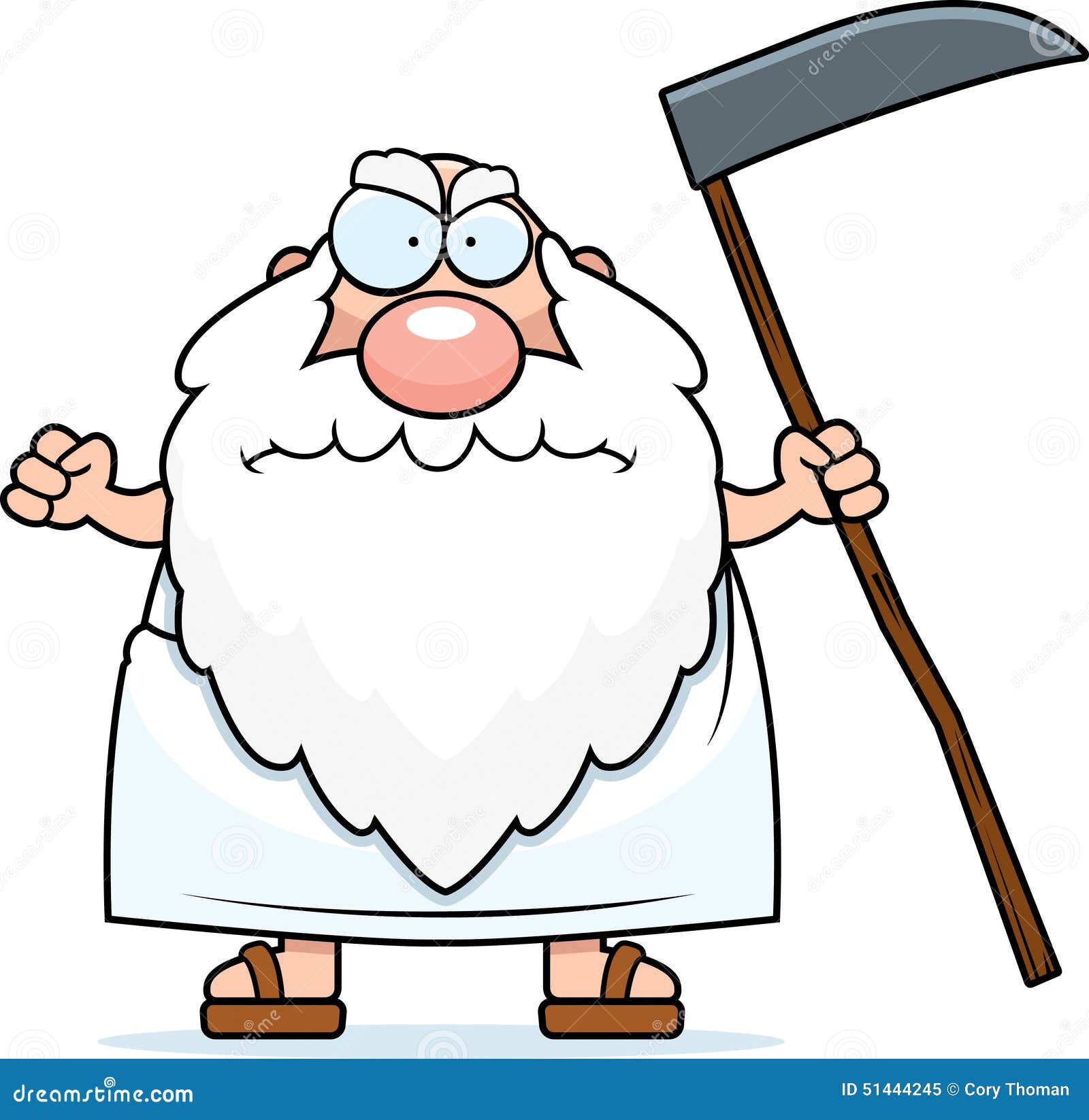 Angry Cartoon Father Time stock vector. Illustration of upset - 51444245