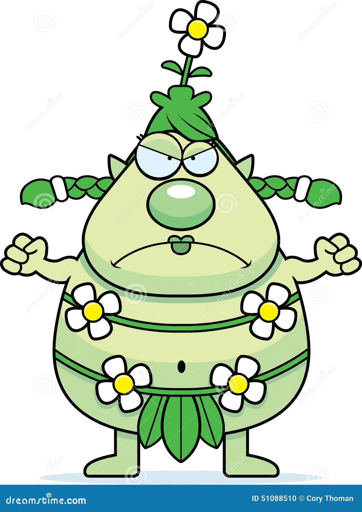 Angry Cartoon Forest Sprite Stock Vector - Illustration of sprite ...