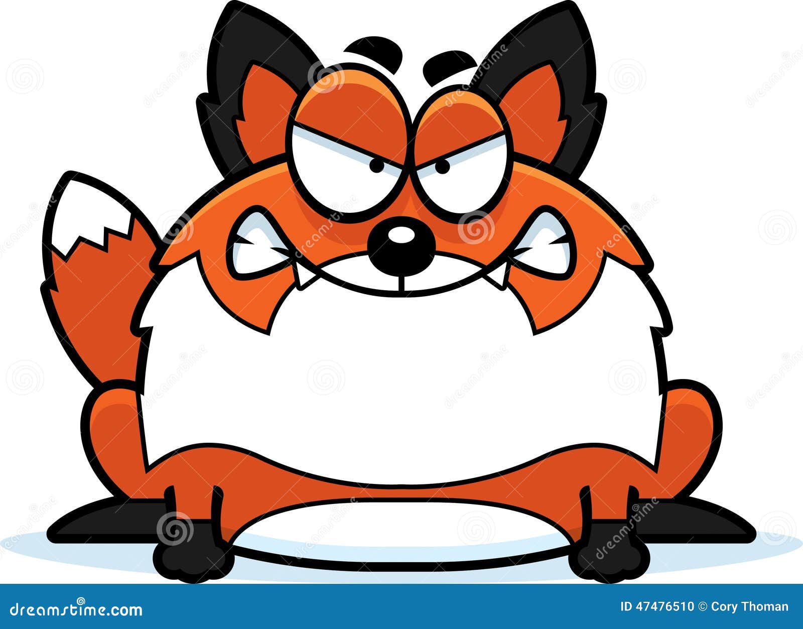 Angry Cartoon Fox stock vector. Illustration of furious - 47476510