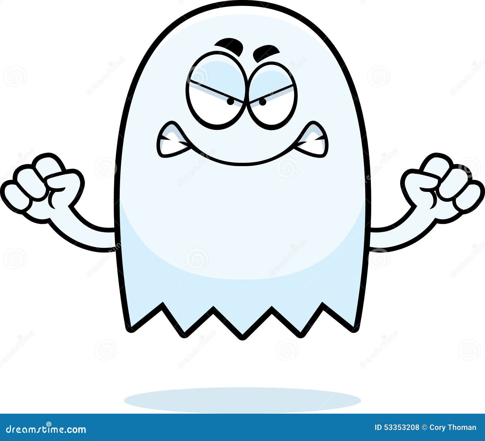 Angry Cartoon Ghost stock vector. Illustration of angry - 53353208