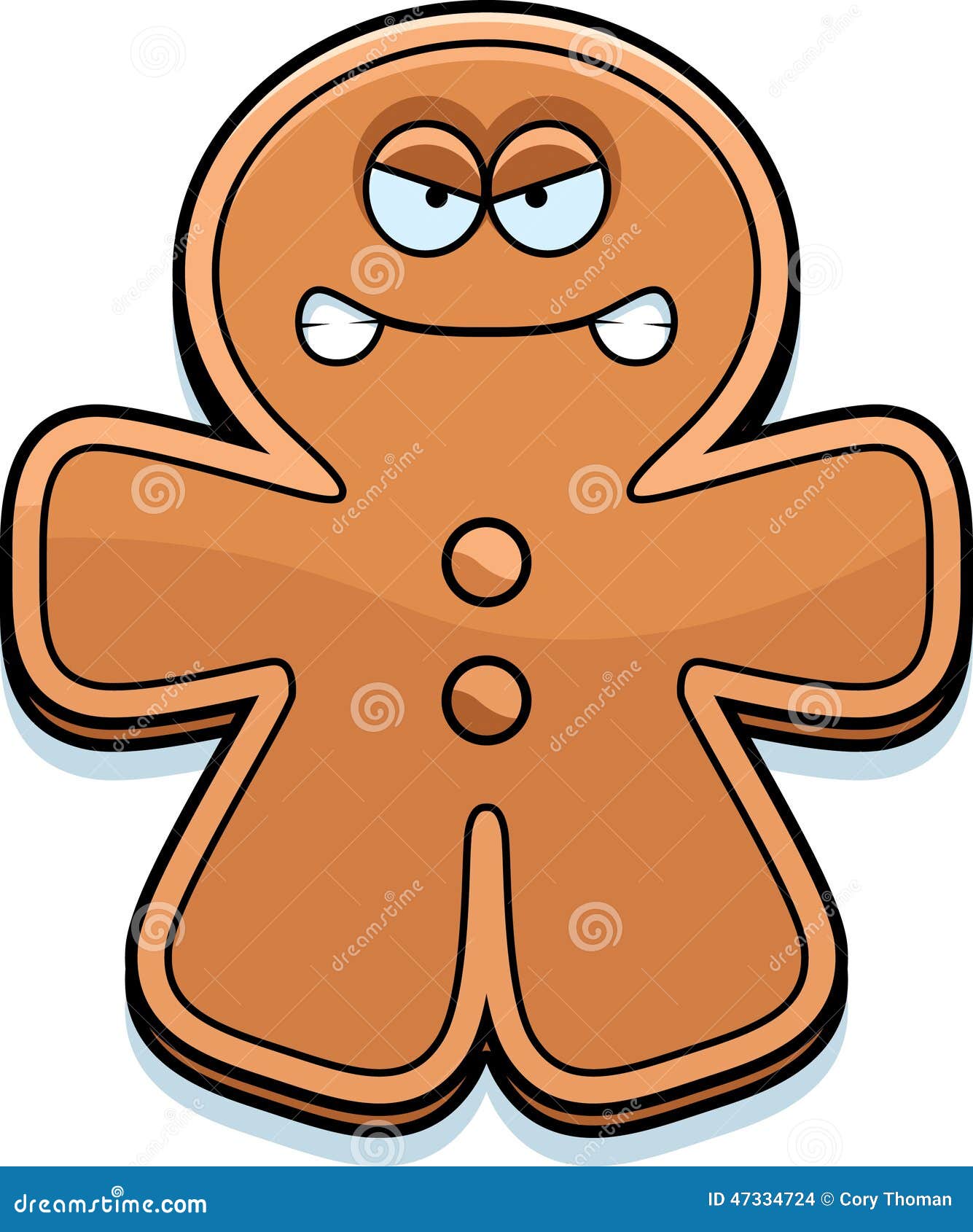 Angry Cartoon Gingerbread Man Stock Vector - Illustration of teeth ...