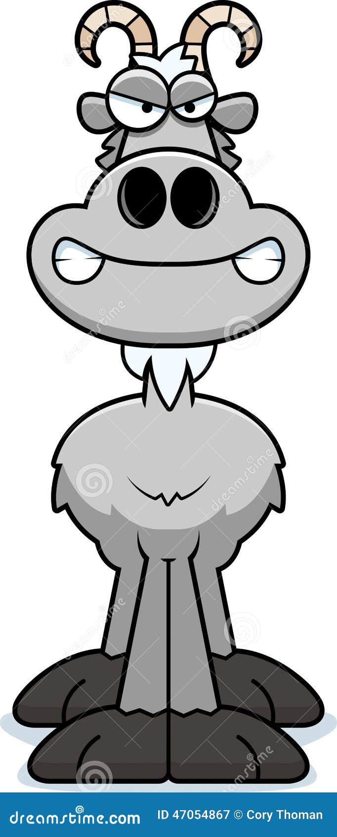 Angry Cartoon Goat stock vector. Illustration of clipart - 47054867
