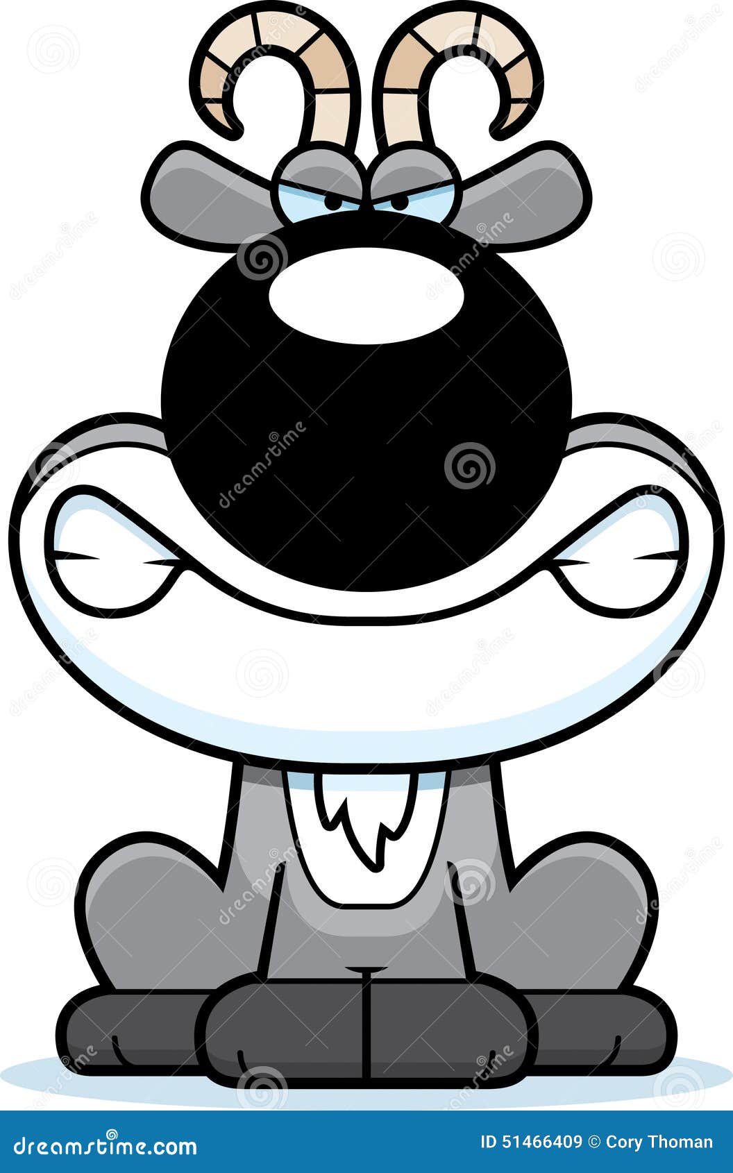 Angry Cartoon Goat stock vector. Illustration of clipart - 51466409