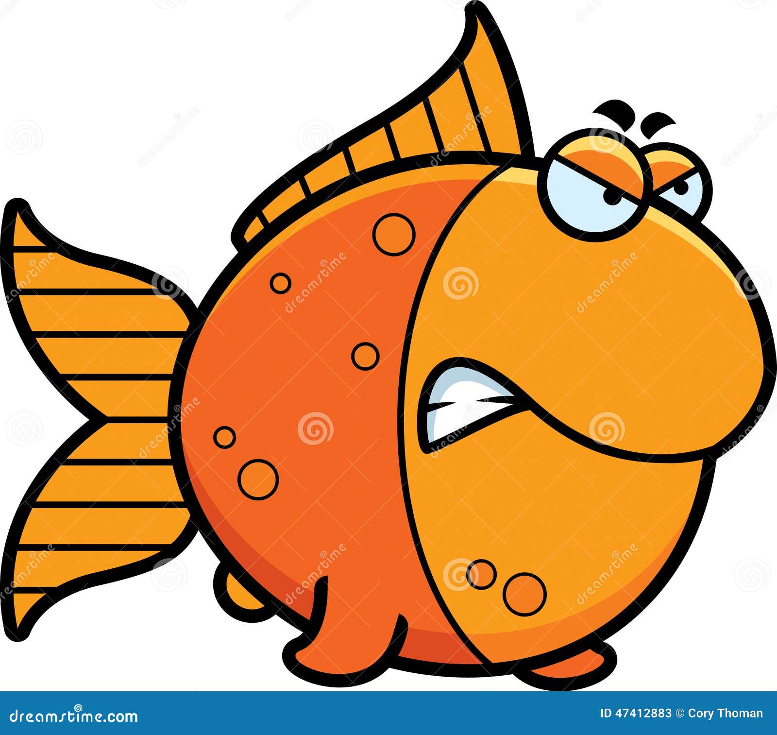Angry Cartoon Goldfish stock vector. Illustration of upset - 47412883