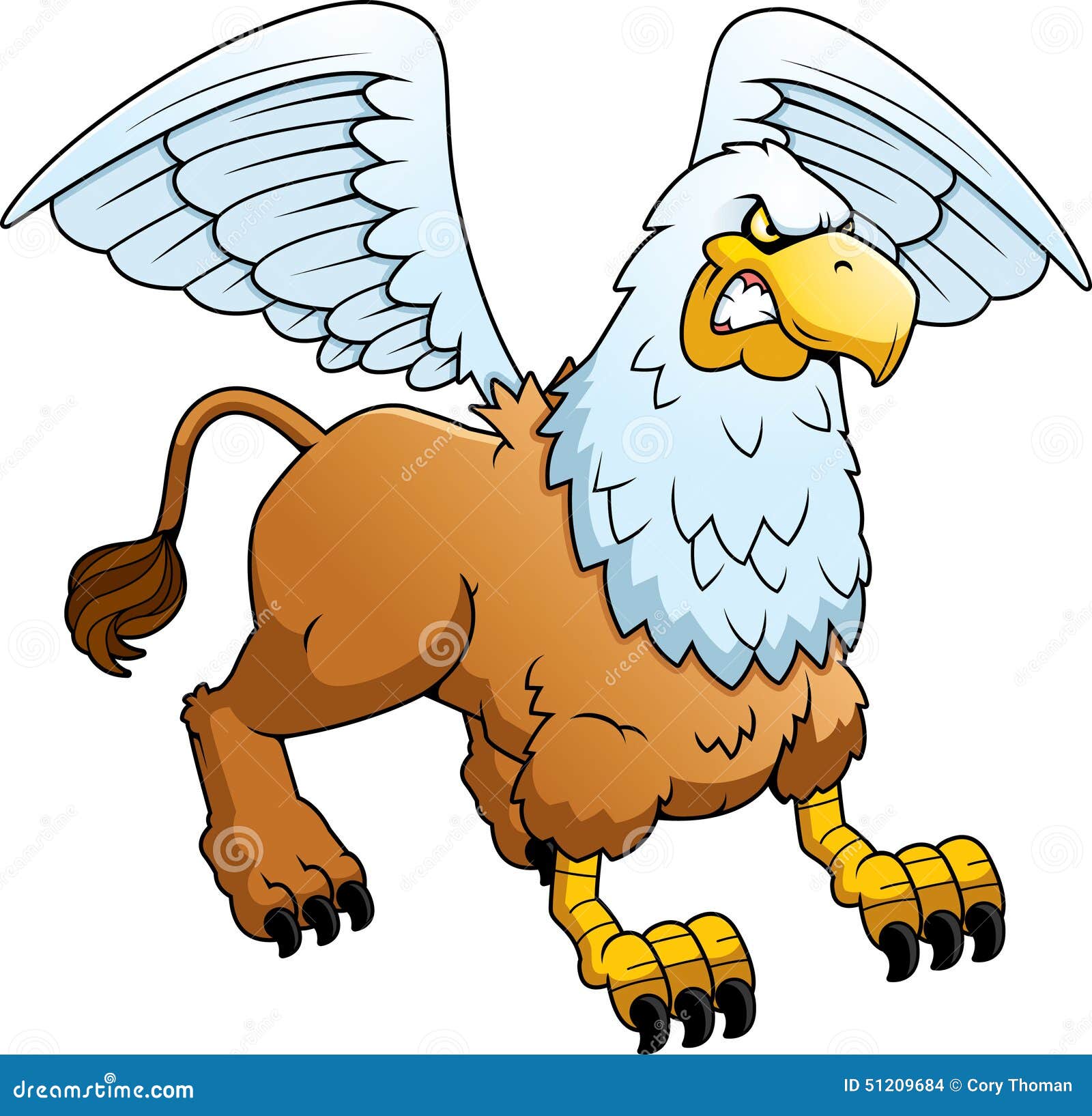 Angry Cartoon Griffin stock vector. Illustration of frown - 51209684