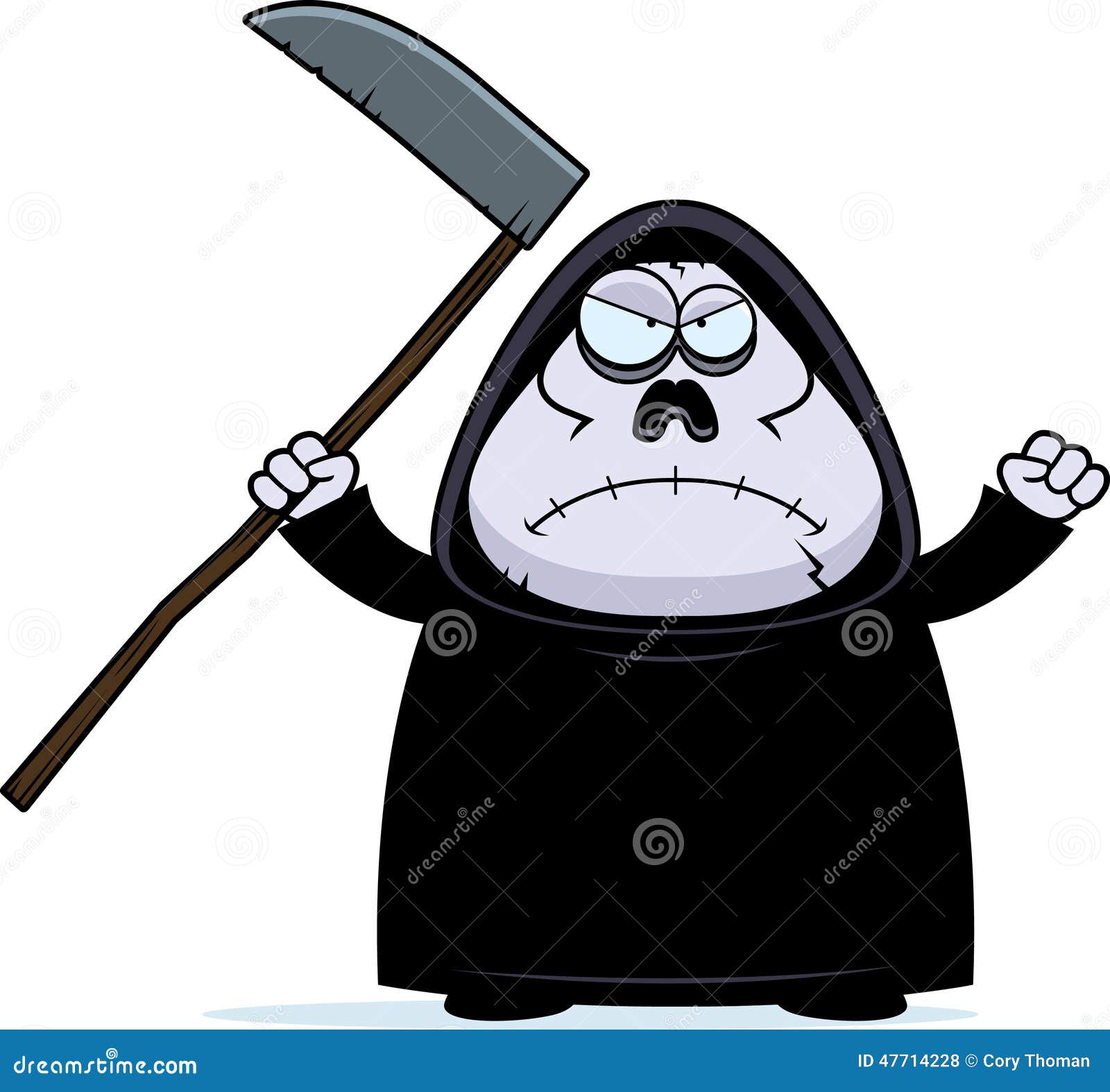 Angry Cartoon Grim Reaper stock vector. Illustration of upset - 47714228