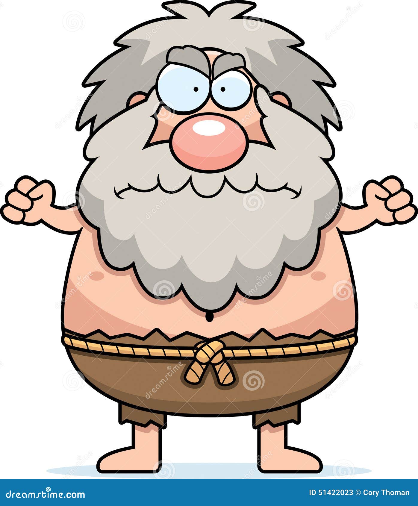 Angry Cartoon Hermit stock vector. Illustration of cartoon - 51422023