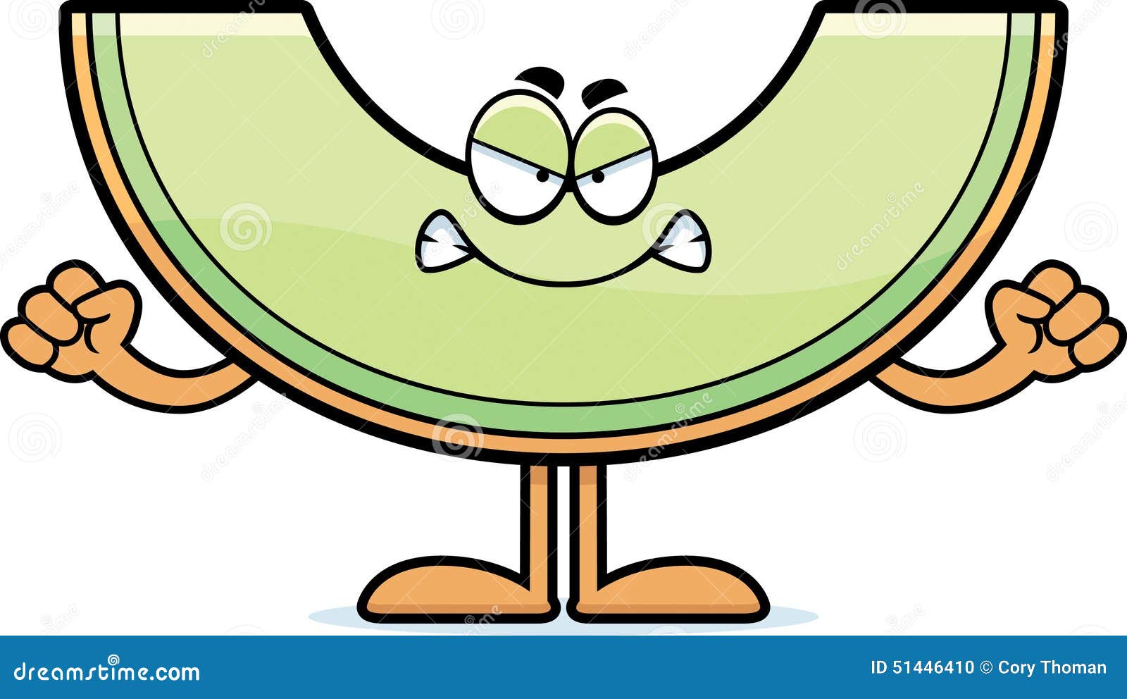 Angry Cartoon Honeydew stock vector. Illustration of honeydew - 51446410