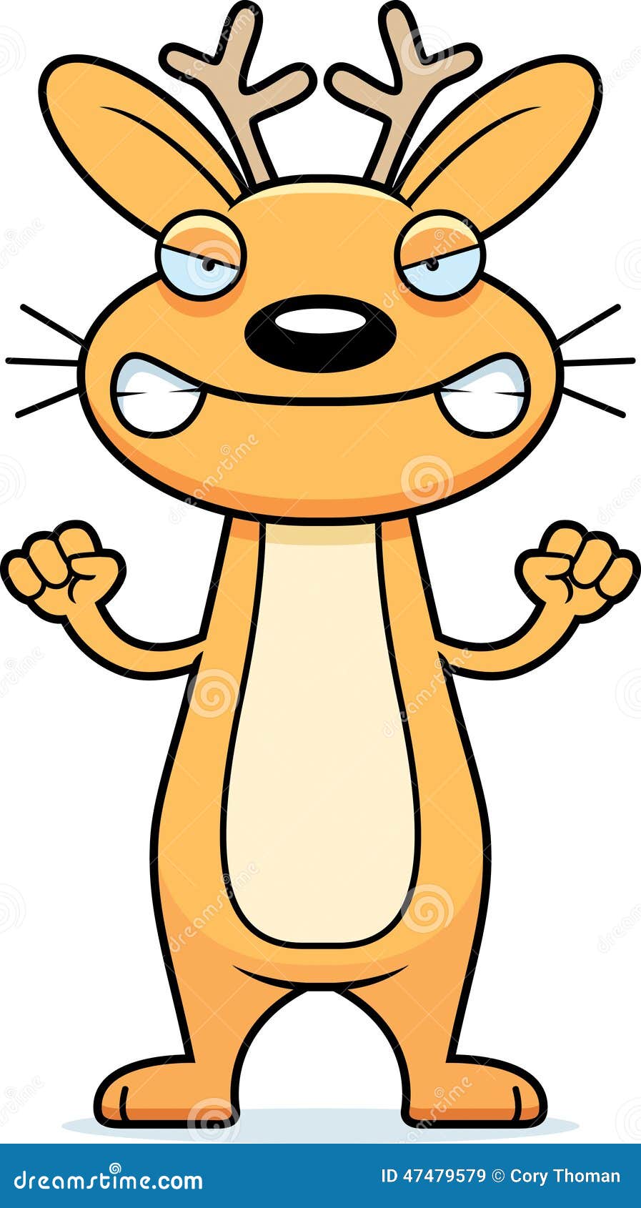 Angry Cartoon Jackalope stock vector. Illustration of cartoon - 47479579