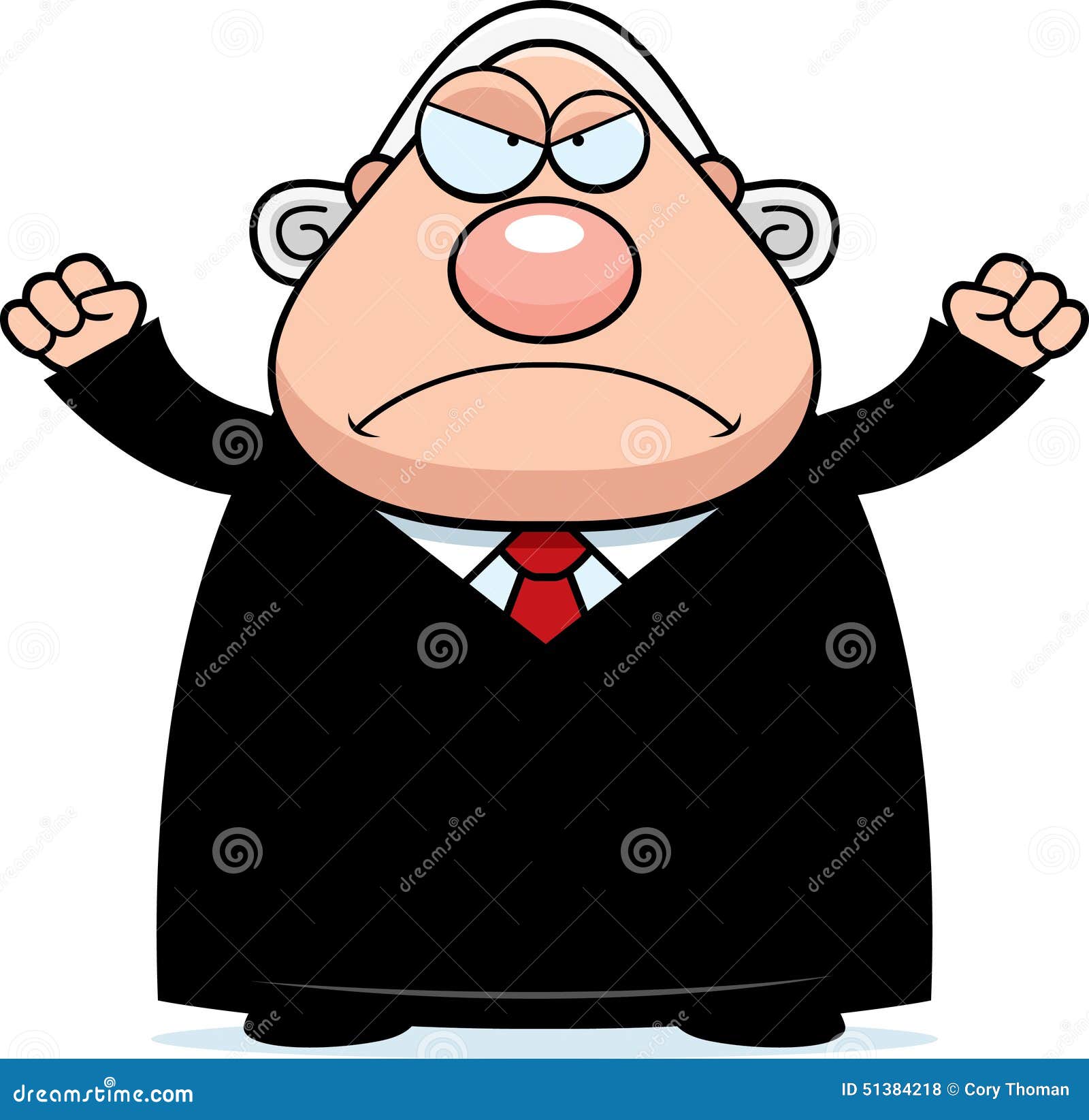 Angry Cartoon Judge stock vector. Illustration of frown - 51384218