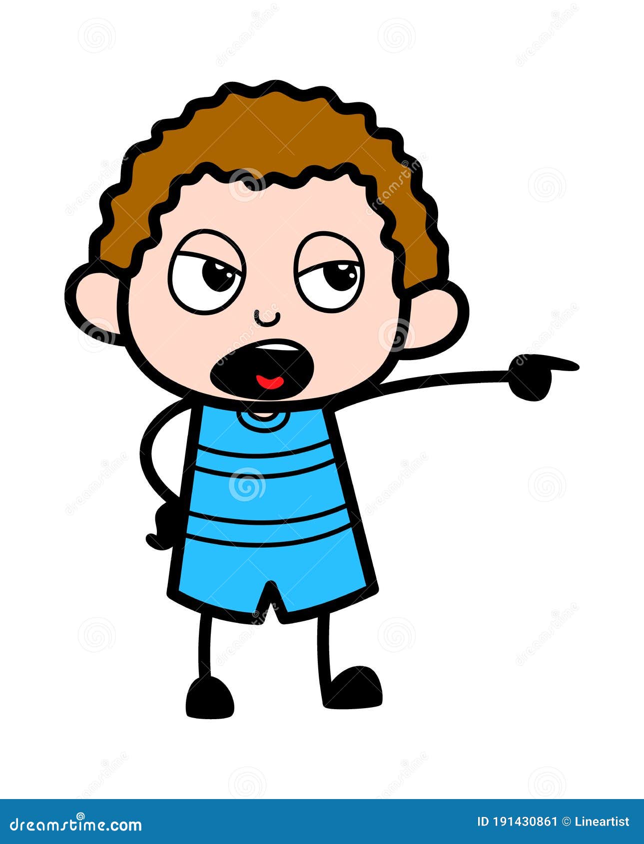Angry Cartoon Kid Shouting stock illustration. Illustration of ...