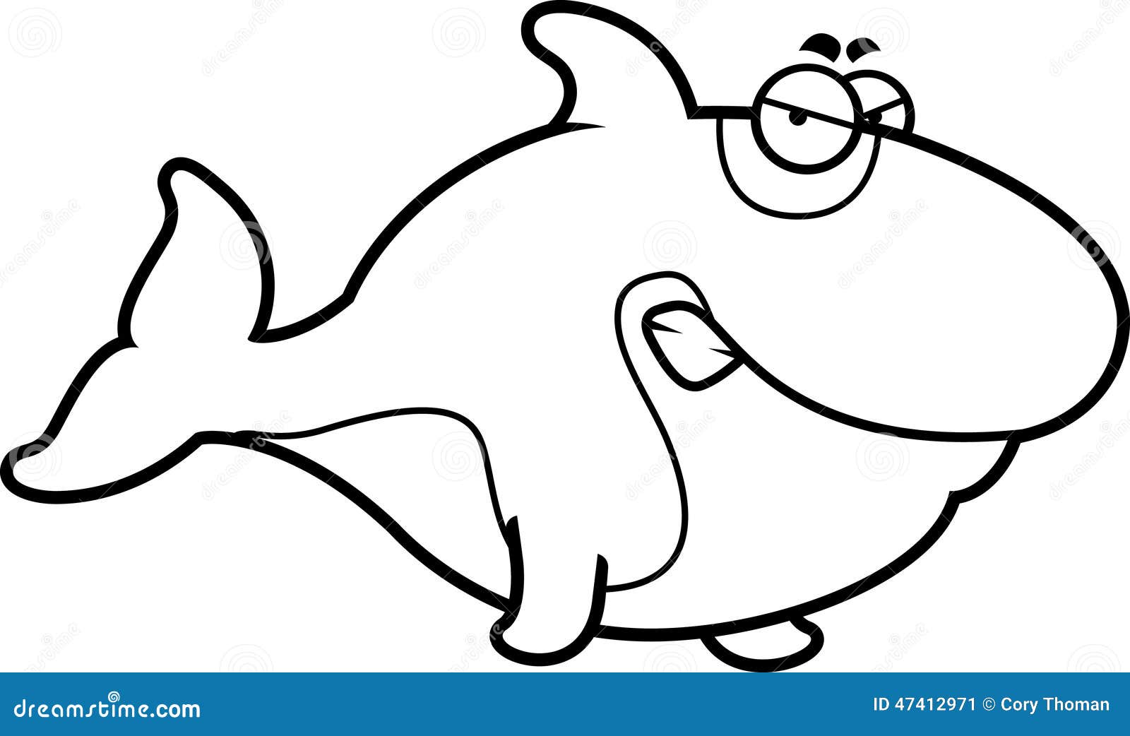 Angry Cartoon Killer Whale stock vector. Illustration of killer - 47412971