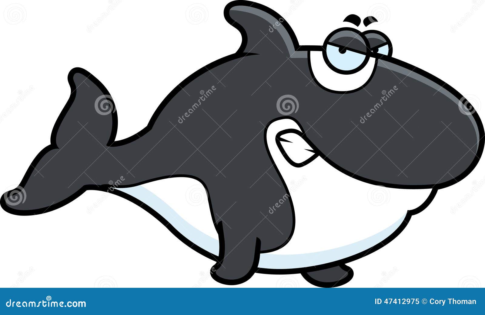 Angry Cartoon Killer Whale stock vector. Illustration of killer - 47412975