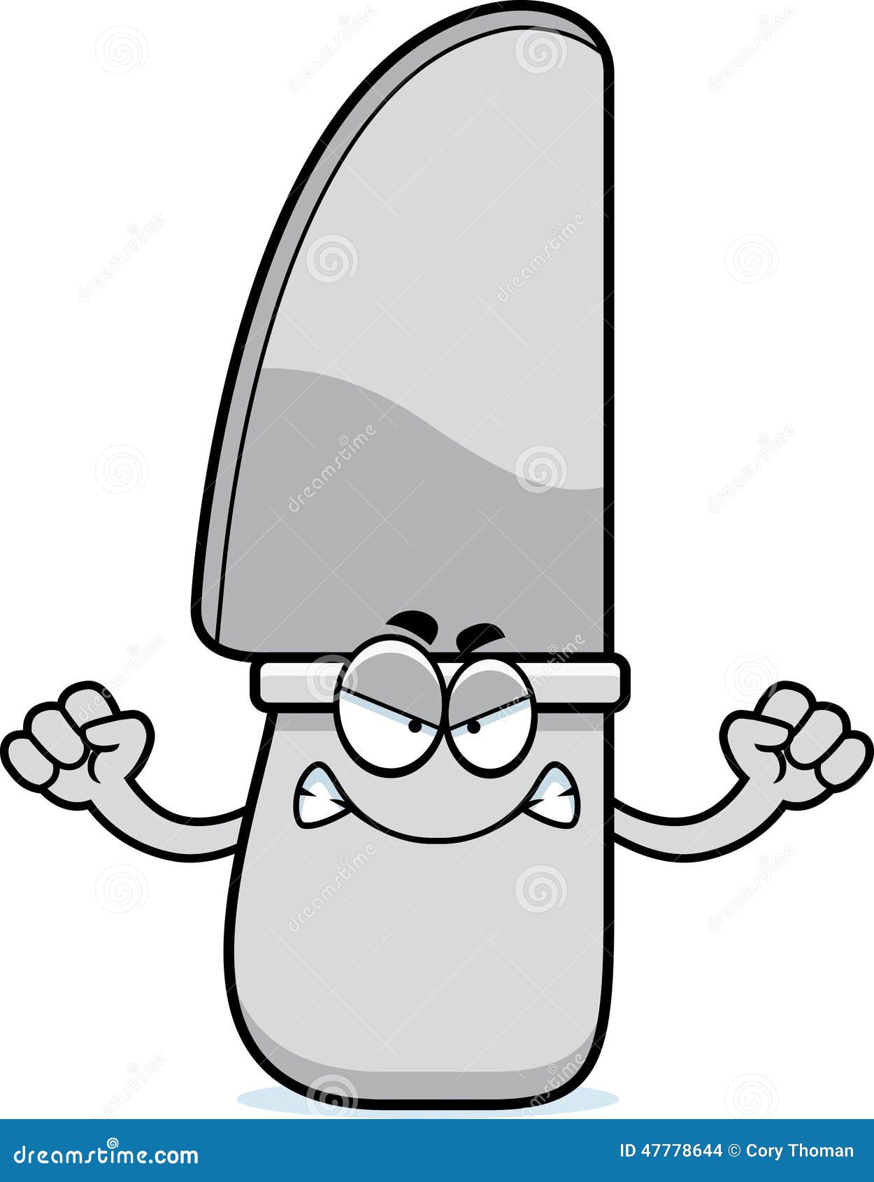 Angry Cartoon Knife stock vector. Illustration of clip - 47778644