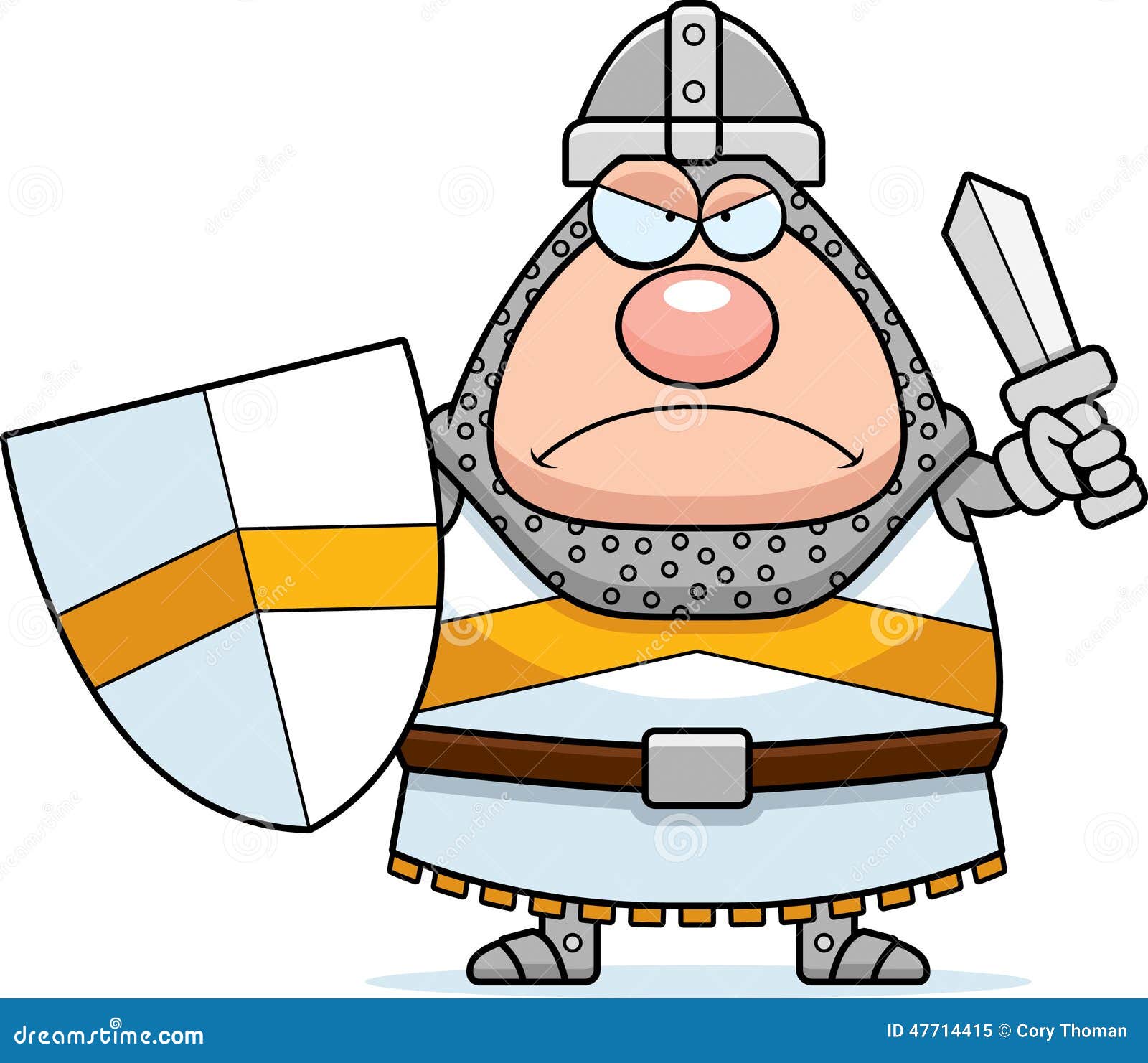Angry Cartoon Knight stock vector. Illustration of medieval - 47714415