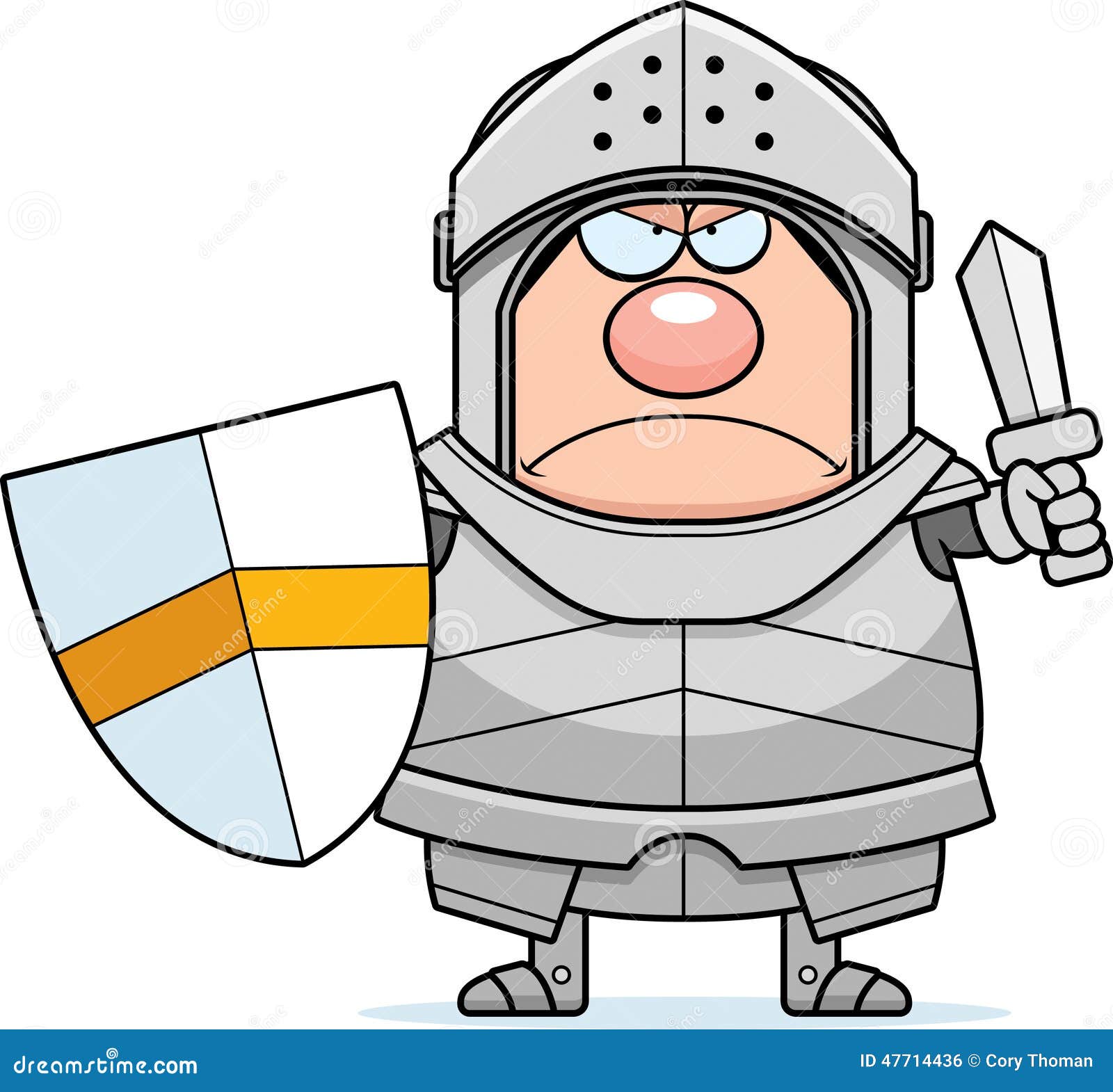 Angry Cartoon Knight stock vector. Illustration of person - 47714436