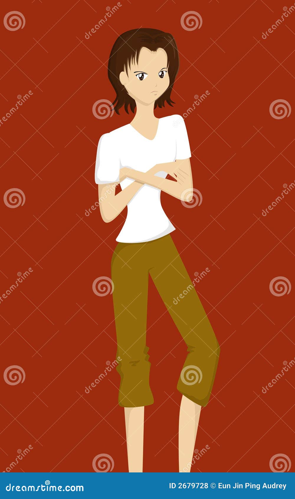 Angry Cartoon Lady stock vector. Illustration of female - 2679728
