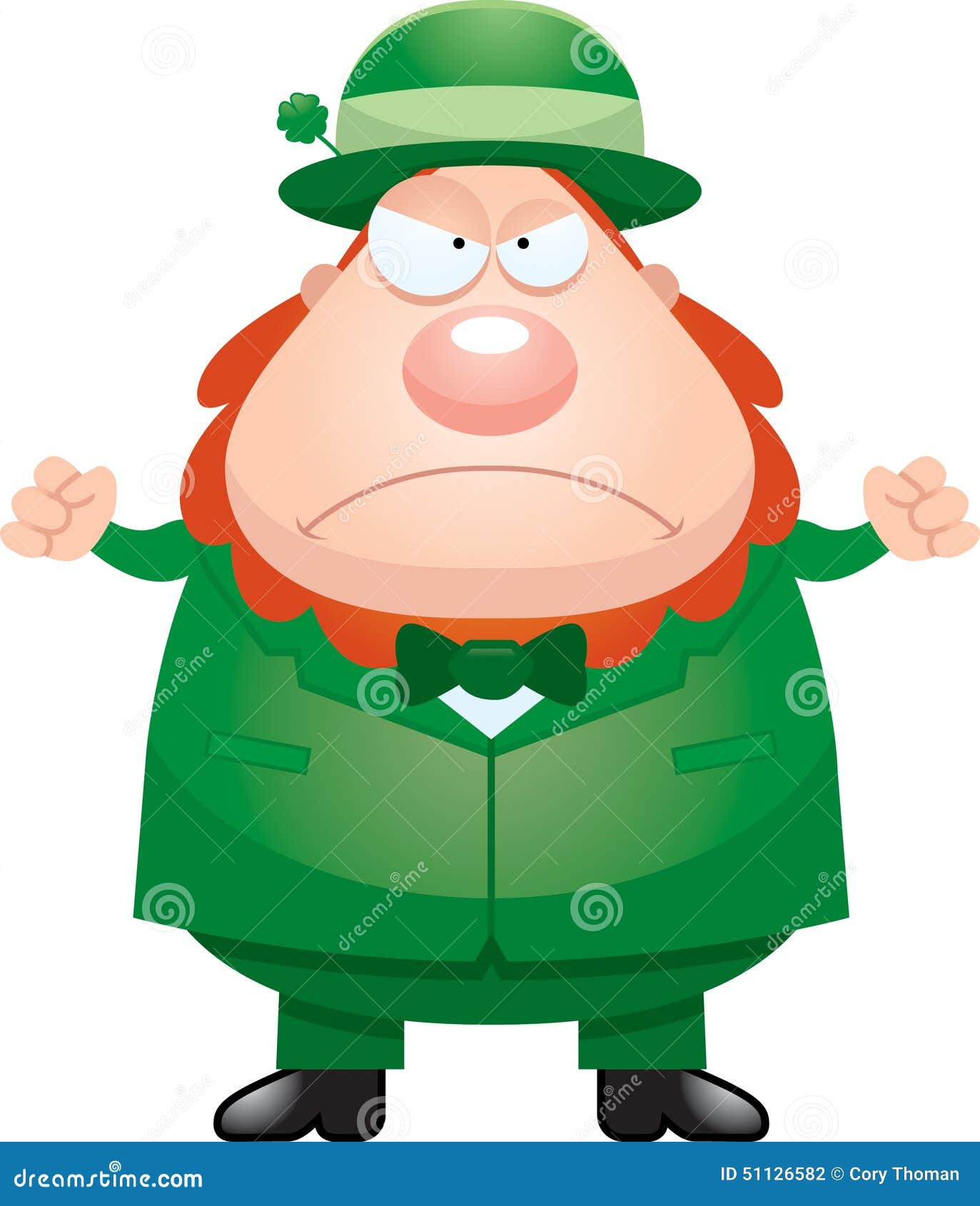 Angry Cartoon Leprechaun stock vector. Illustration of graphic - 51126582