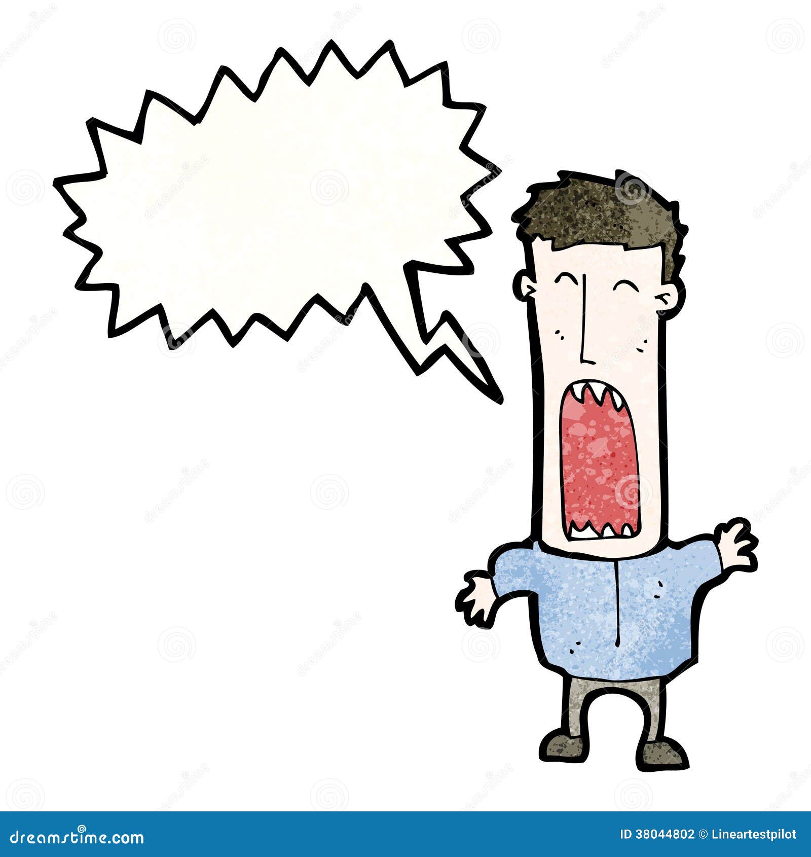 Angry cartoon man stock vector. Illustration of talking - 38044802