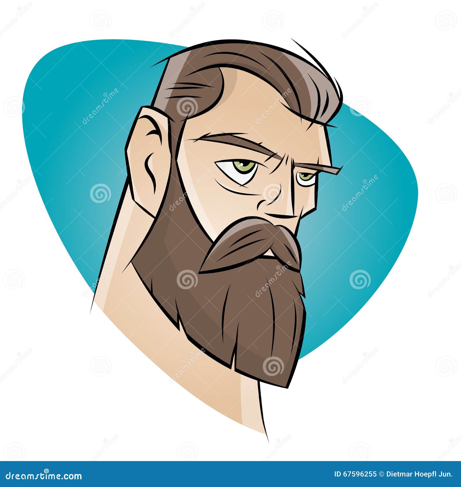 Man Beard Cartoon Wall Blurred Abstract Background Royalty-Free Stock ...