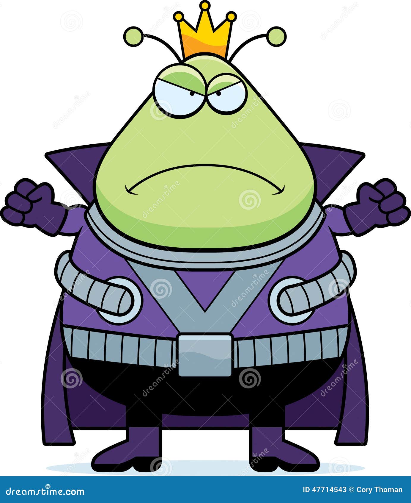 Angry Cartoon Martian King stock vector. Illustration of clipart - 47714543