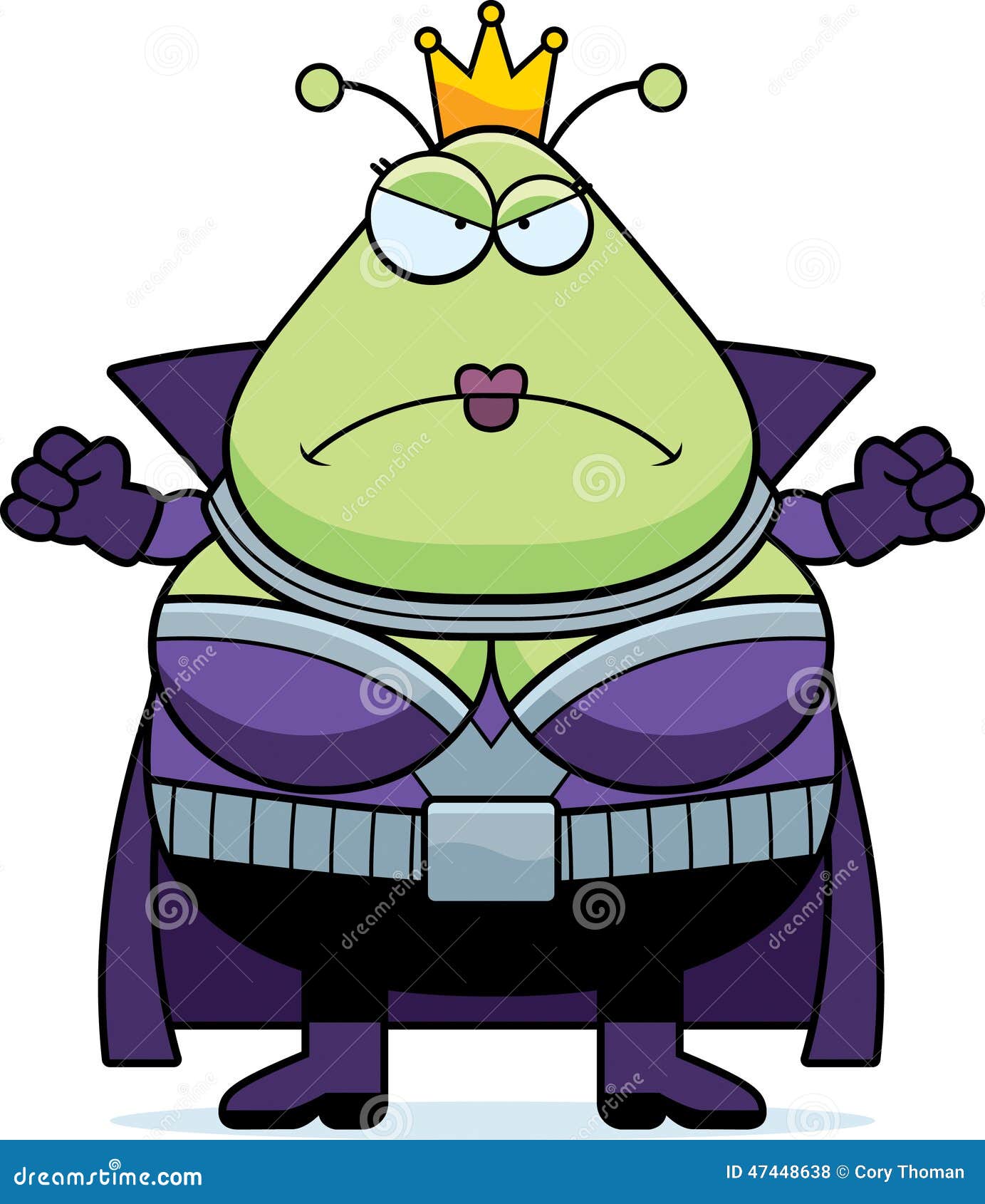 Angry Cartoon Martian Queen Stock Vector - Illustration of martian ...