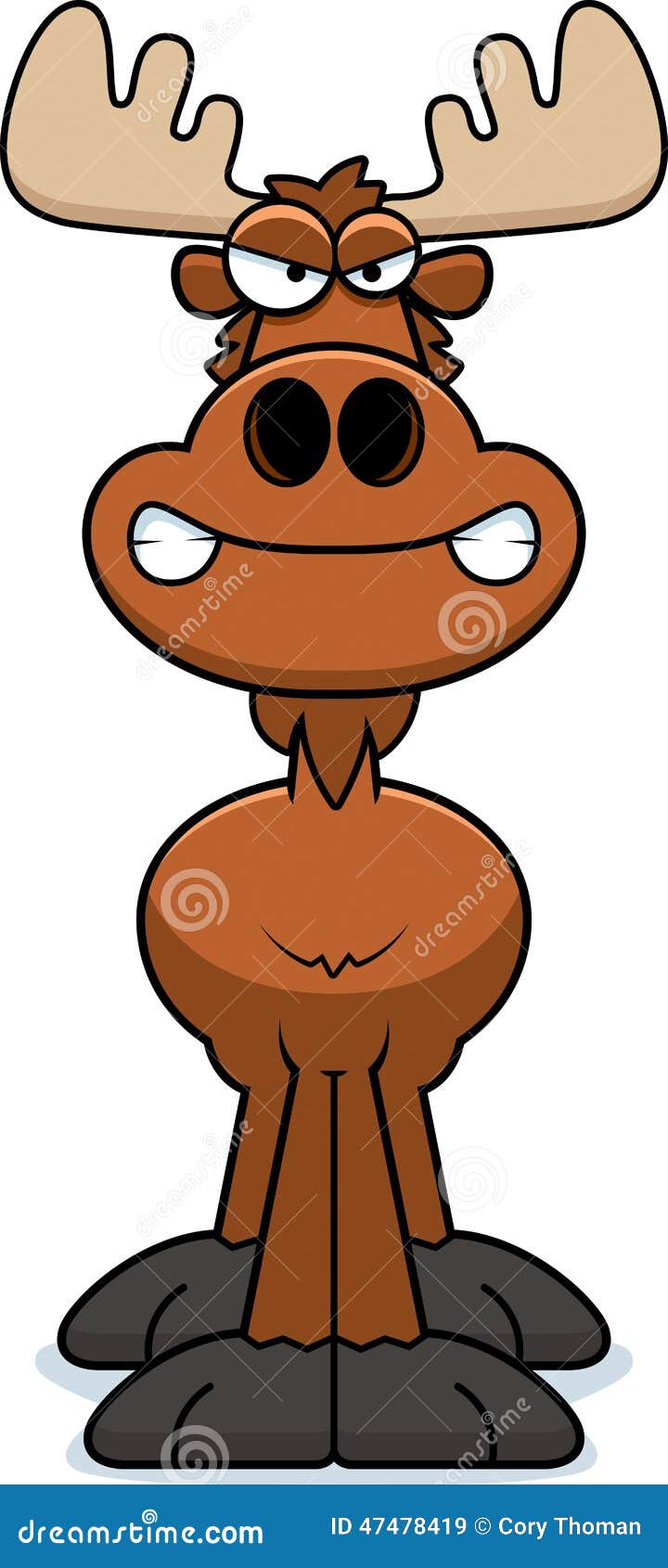 Angry Cartoon Moose stock vector. Illustration of furious - 47478419