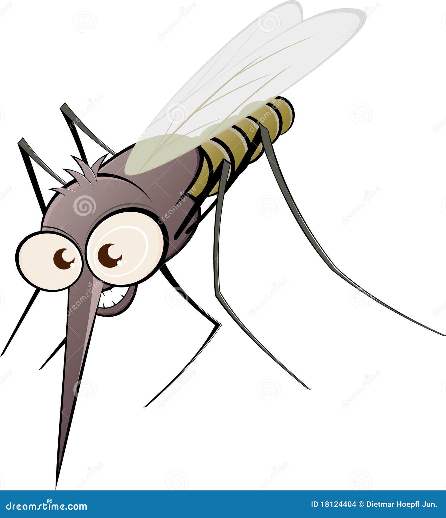 Angry cartoon mosquito stock vector. Illustration of evil - 18124404
